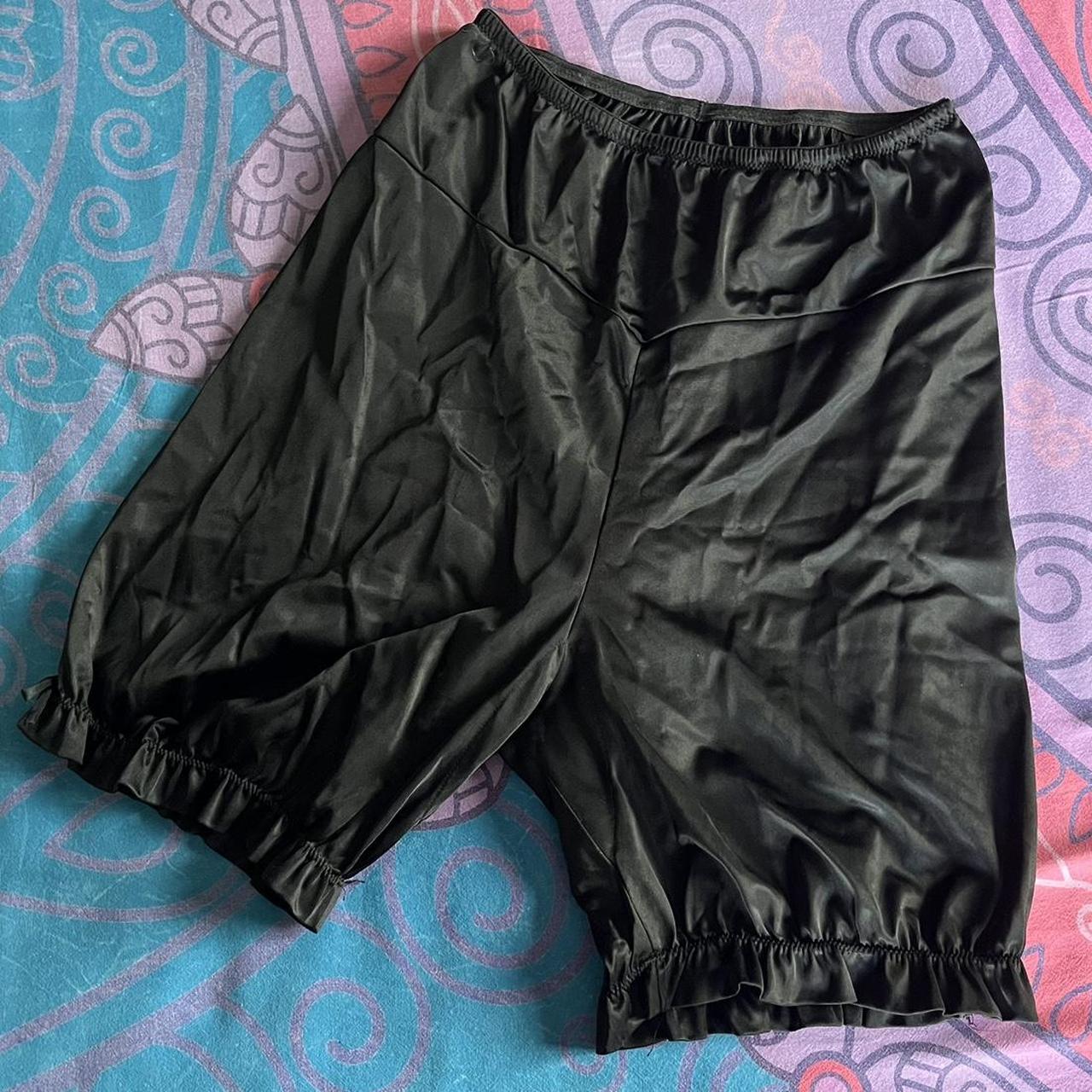 Adorable black true vintage bloomers with bow Semi... - Depop