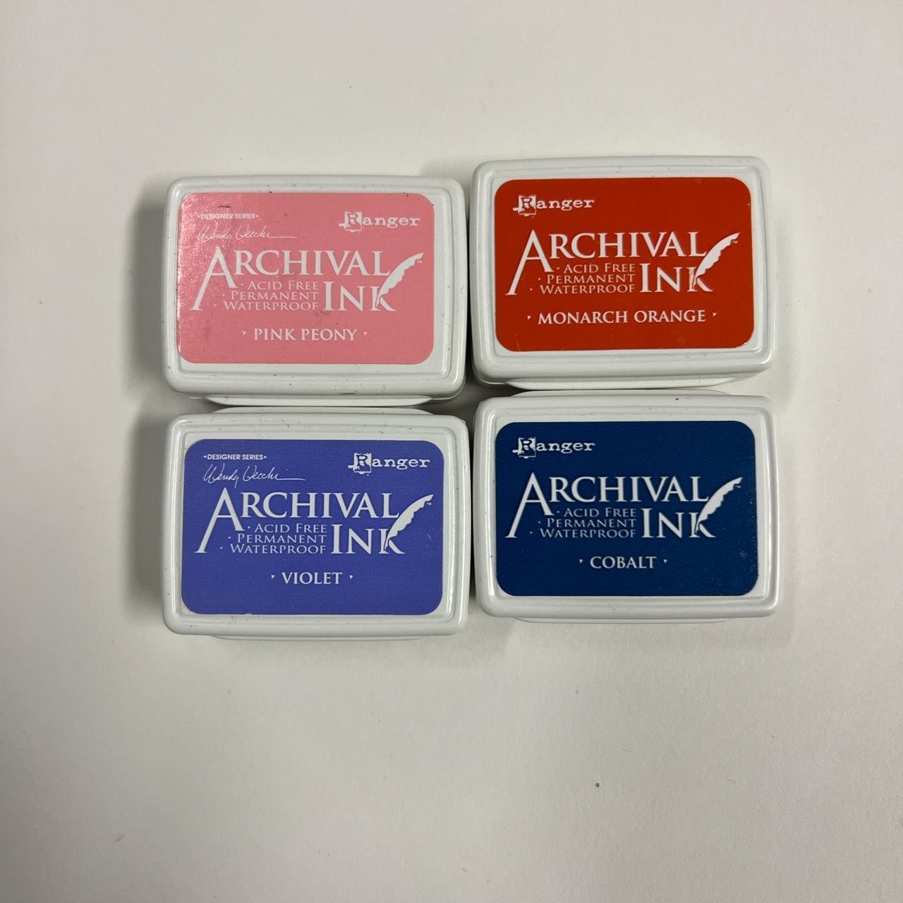 Set of mini archival ink pads for rubber stamps - Depop