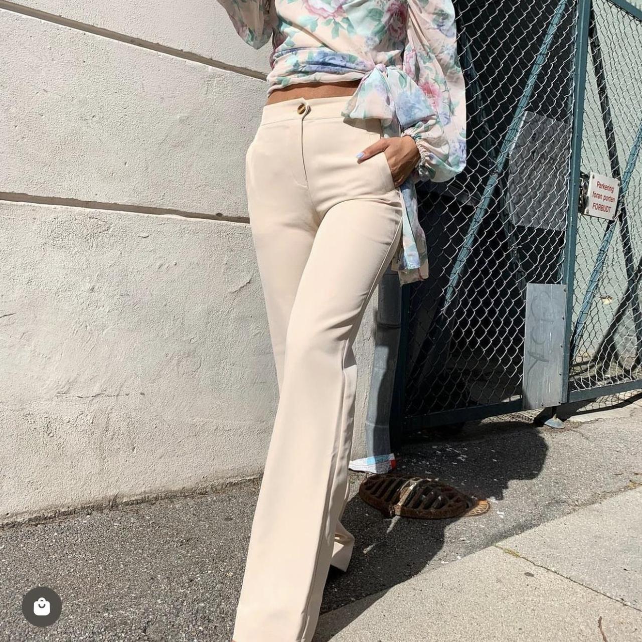 Venderbys lily pants - beige Sizes xs and s - Depop