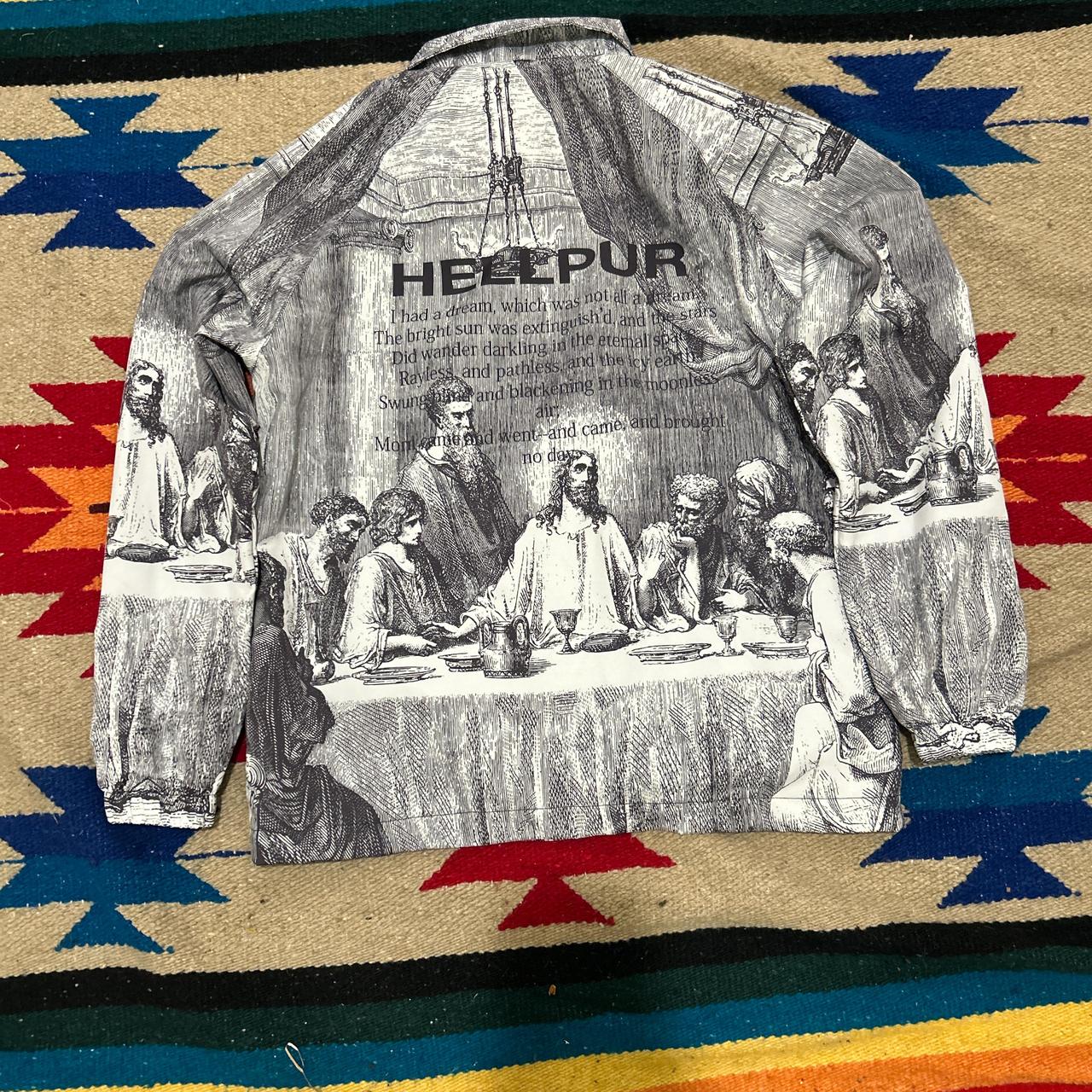 Allover print HELLPUR jacket Measurements: -length... - Depop