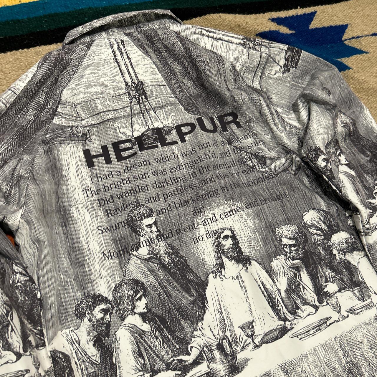 Allover print HELLPUR jacket Measurements: -length... - Depop