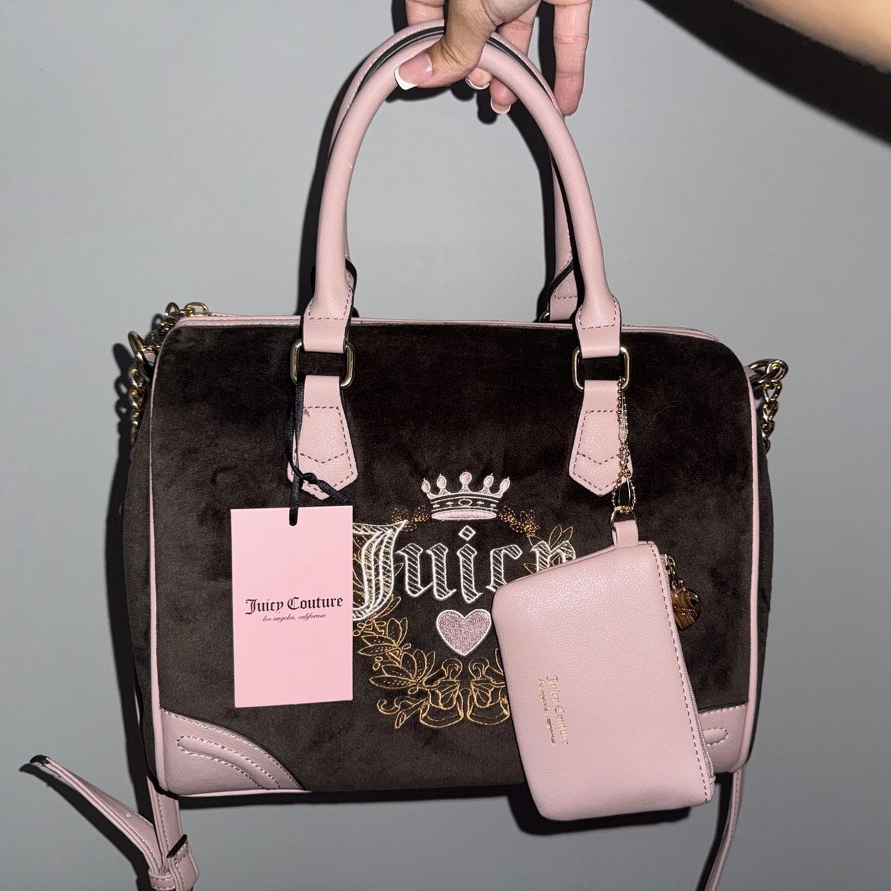 BNWT Juicy Couture Heritage Satchel in chocolate... - Depop