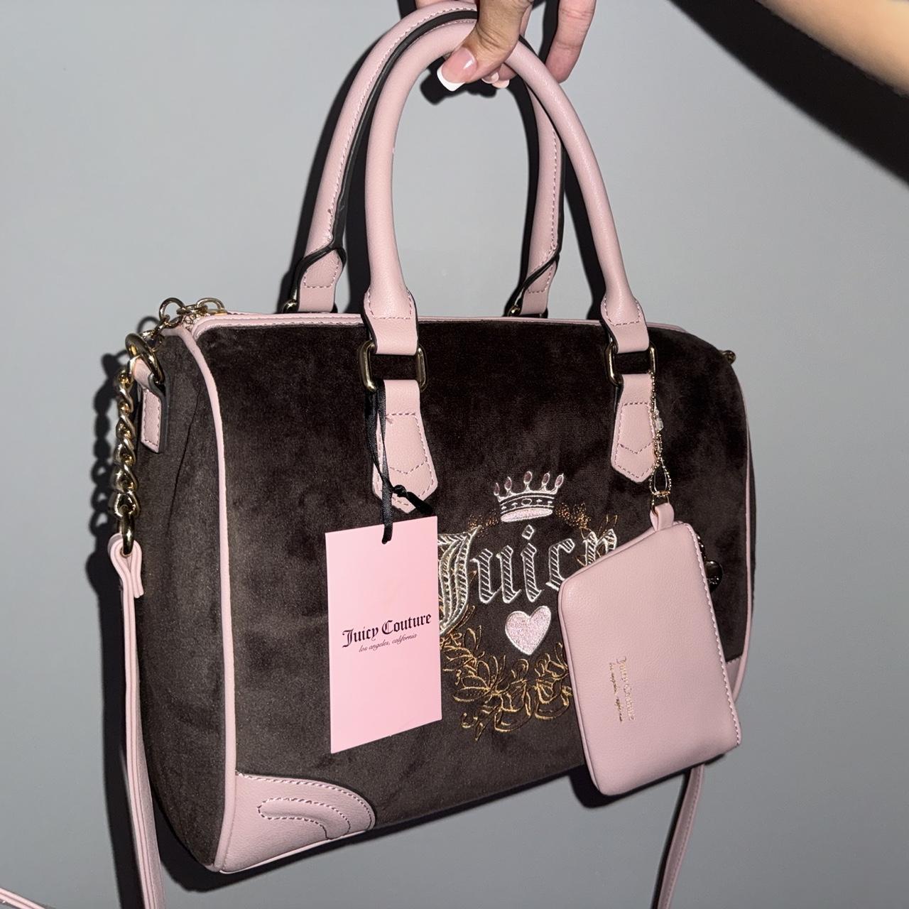 BNWT Juicy Couture Heritage Satchel in chocolate... - Depop