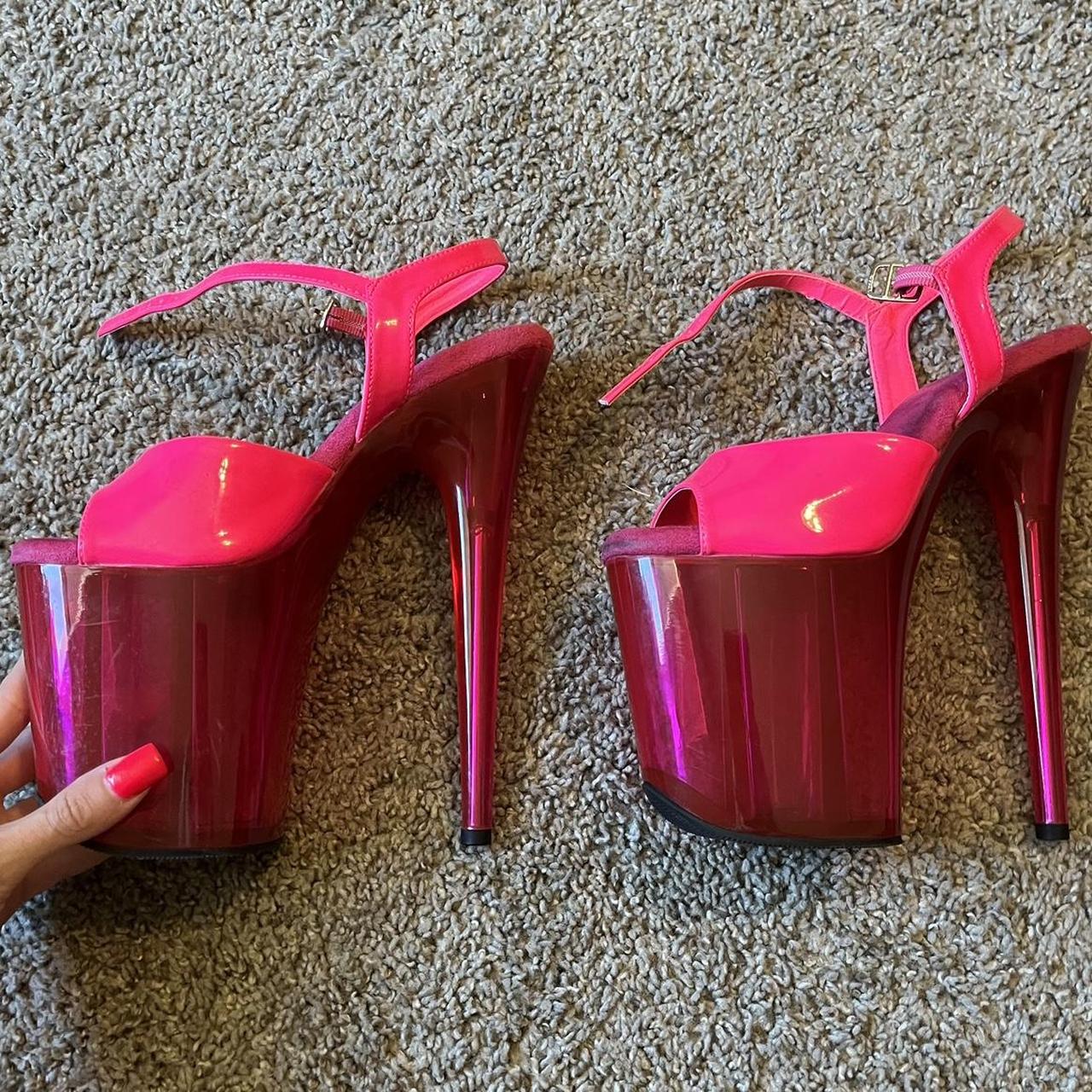 Pleaser Flamingo Hot Pink Heels Stilettos Dancer... - Depop