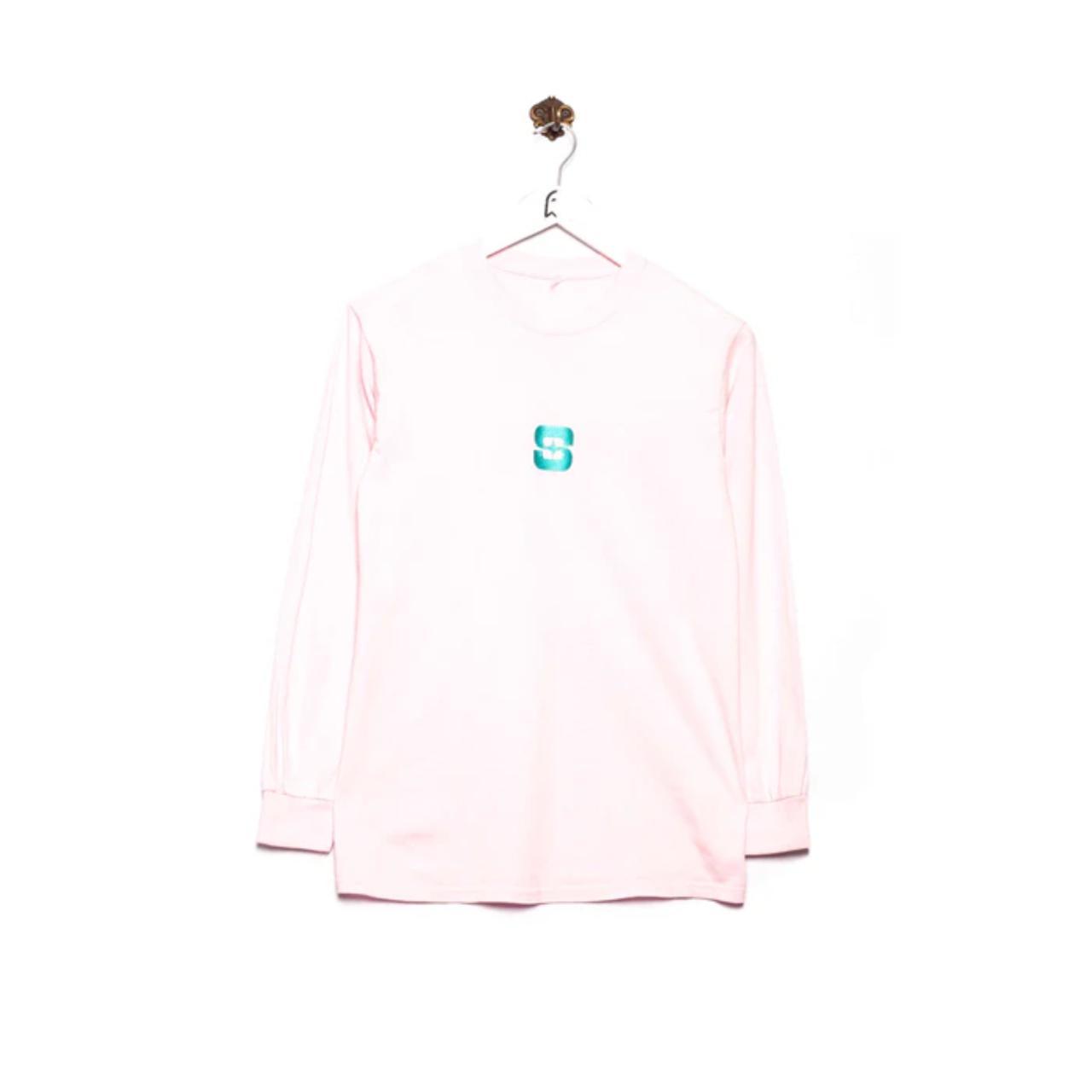 Second Try Long sleeve logo embroidery pink 🌎... - Depop