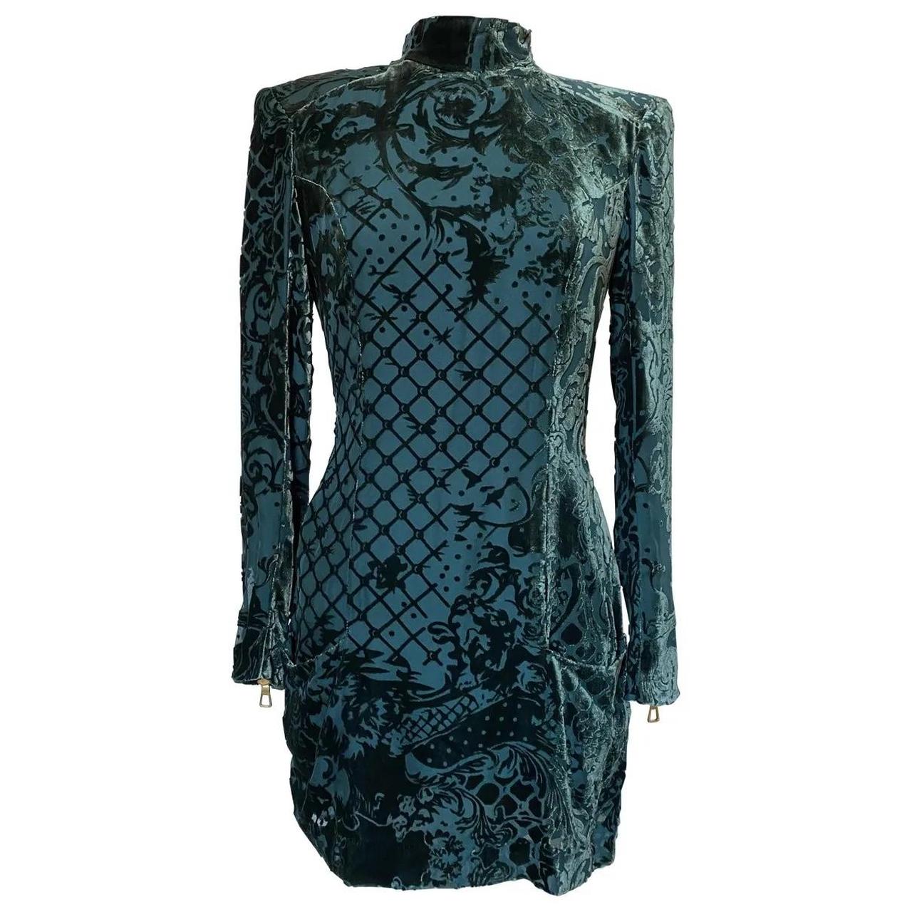 Balmain Women's Green Dress | Depop