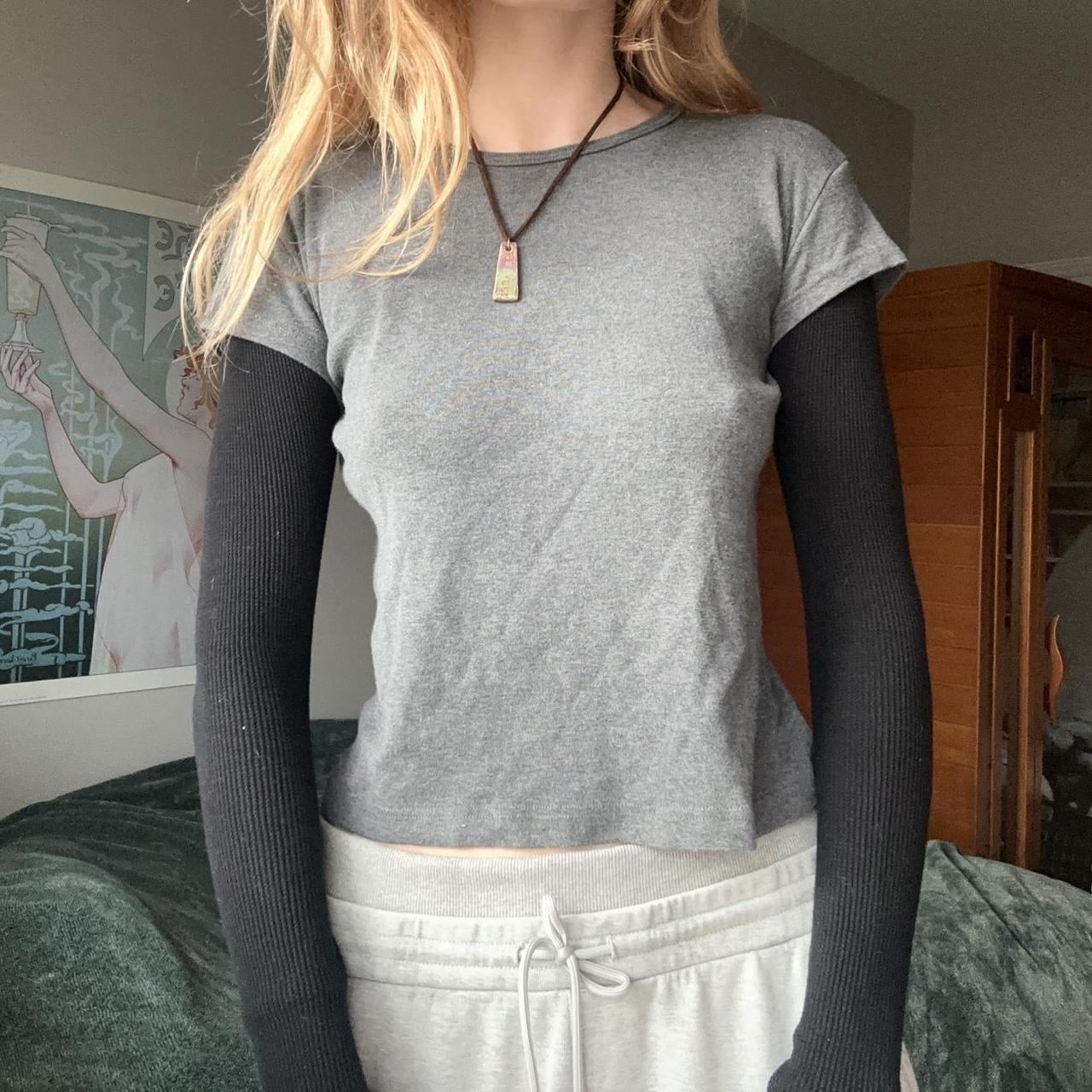 Brandy melville double layer long sleeve baby... - Depop