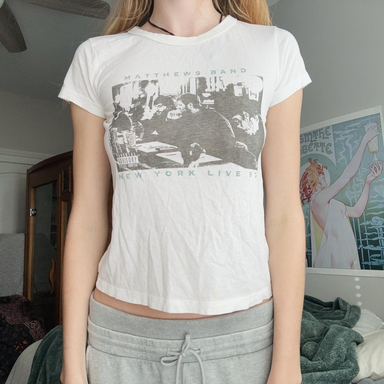 Brandy Melville graphic baby tee Dave Matthews band... - Depop