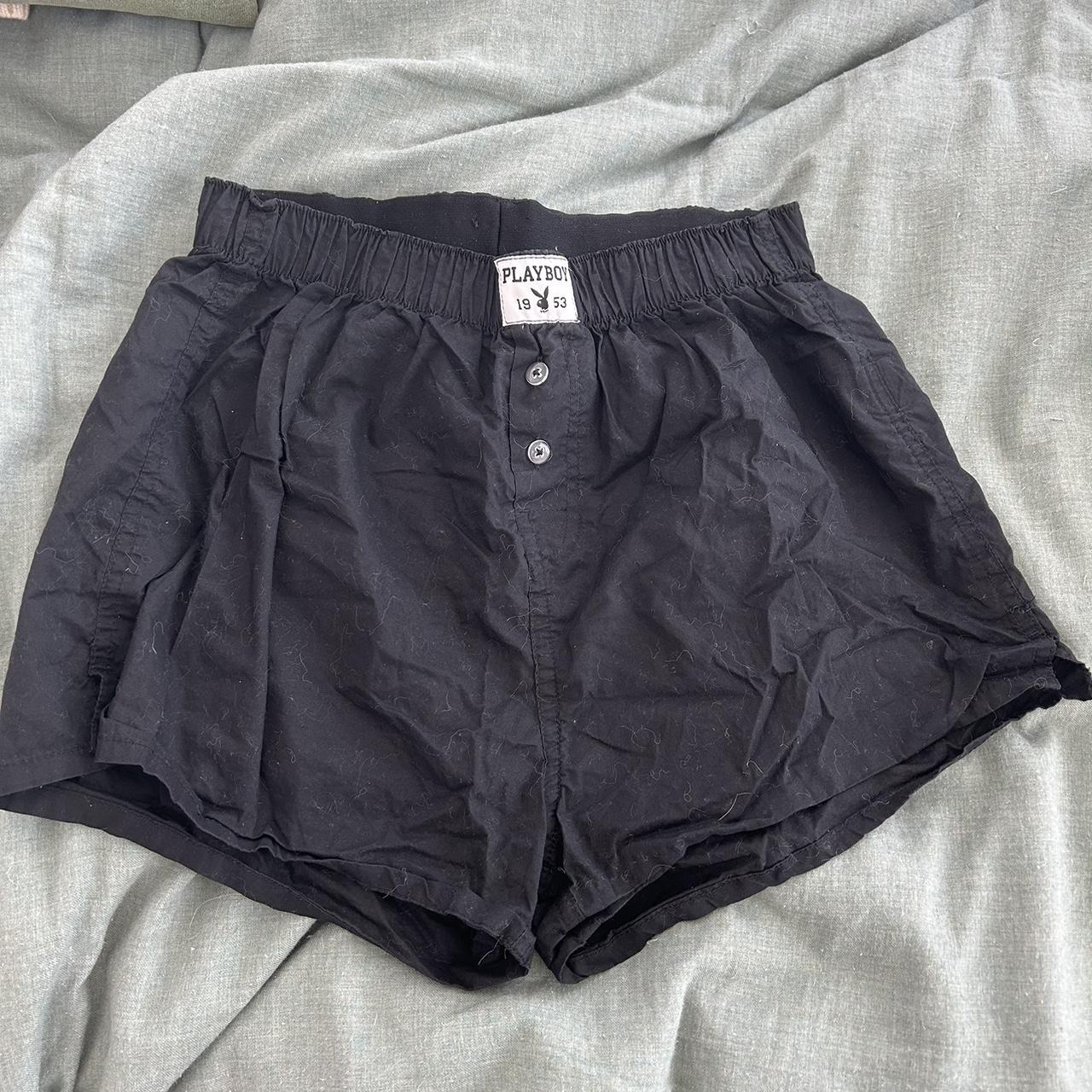 Pacsun playboy boxer shorts Black XS - Depop