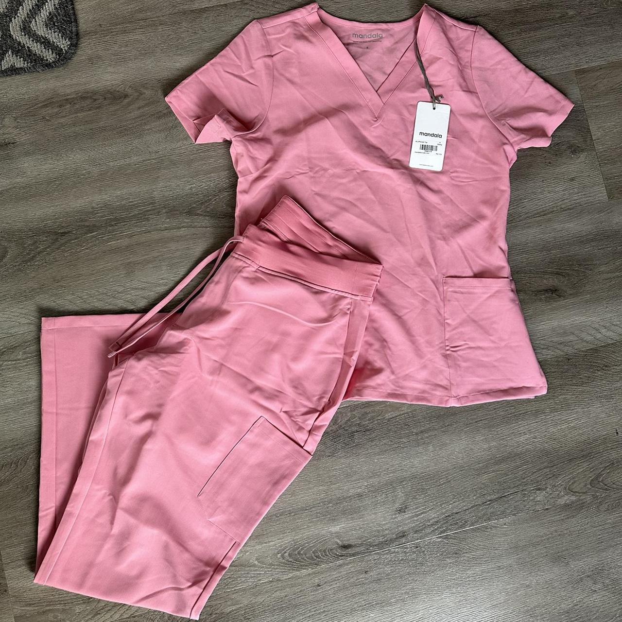 MANDALA scrub set TOP is size SMALL and BOTTOM is... - Depop