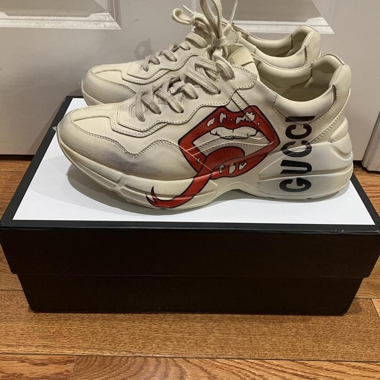 GUCCI Rhyton Mouth Print Sneakers Size 11... - Depop