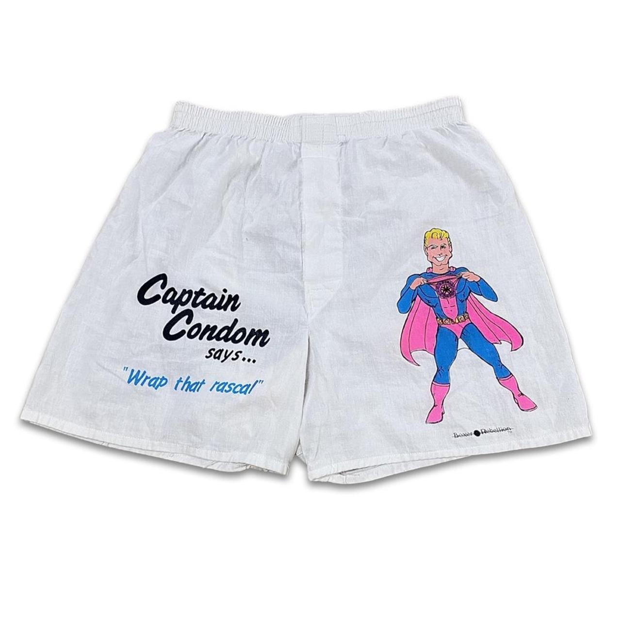 Vintage 1990s Hanes Funny “Captain Condom Says: Wrap... - Depop