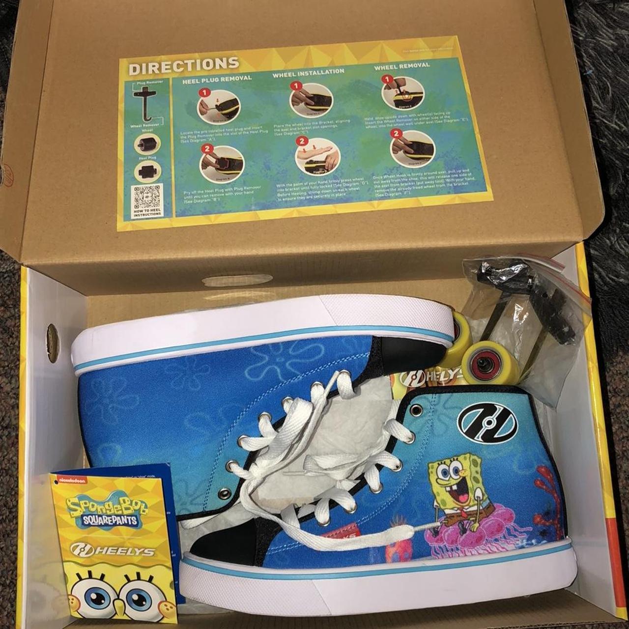 new spongebob heelys only worn once, includes... - Depop