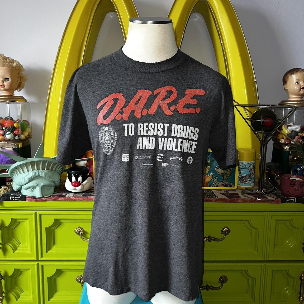 Vintage DARE Shirt Single stitch D.A.R.E. To Resist... - Depop