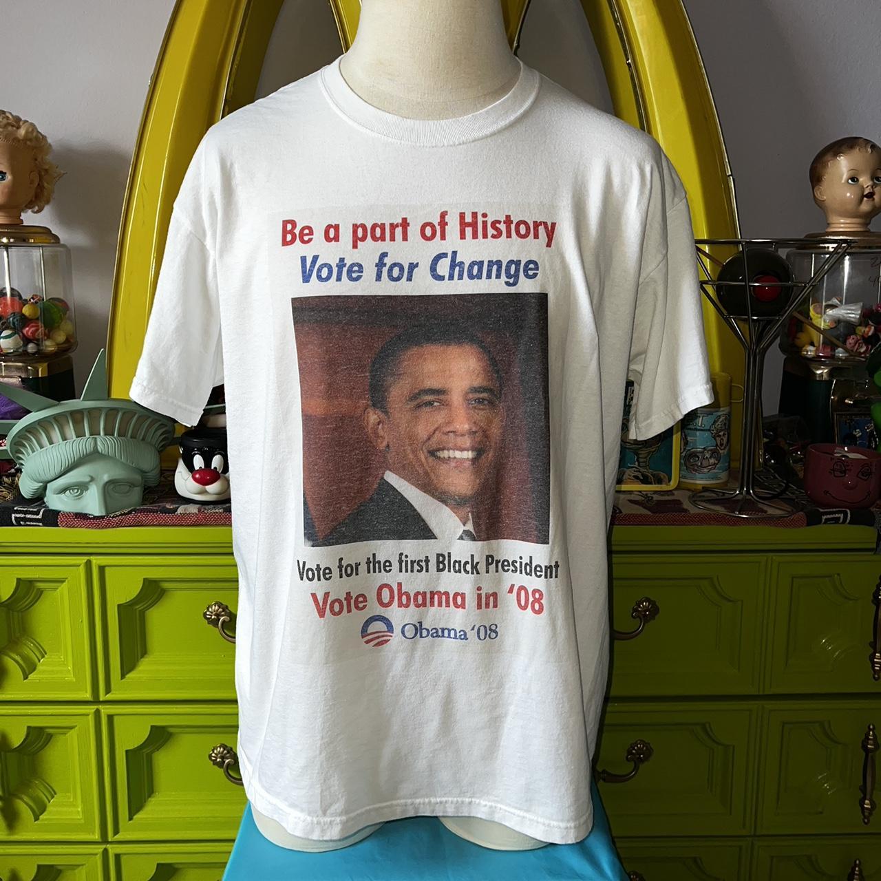 Y2K Barack Obama Shirt 2008 Obama presidential... - Depop