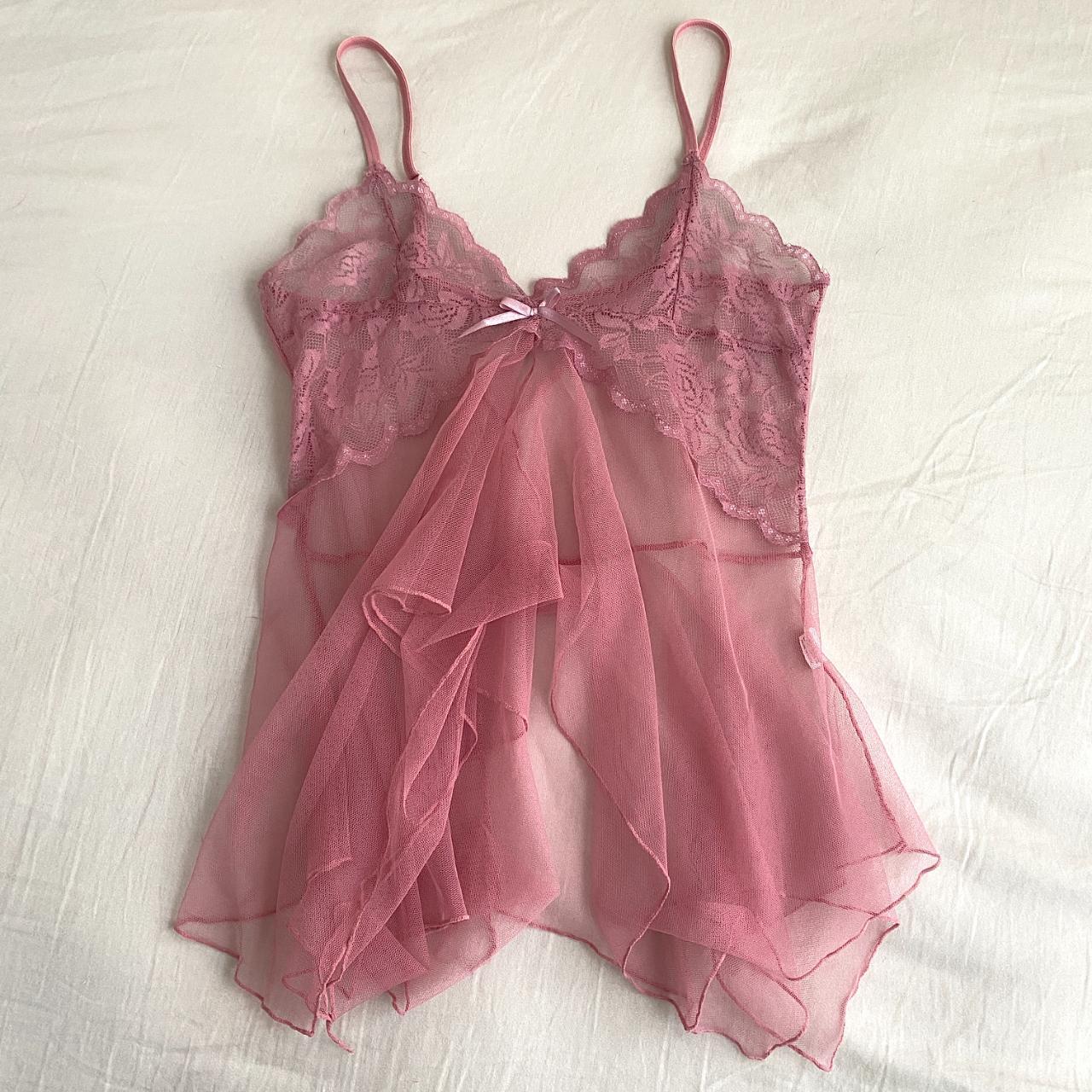 Open Front See Thru Pink Teddy It Didnt Have A Brand Depop