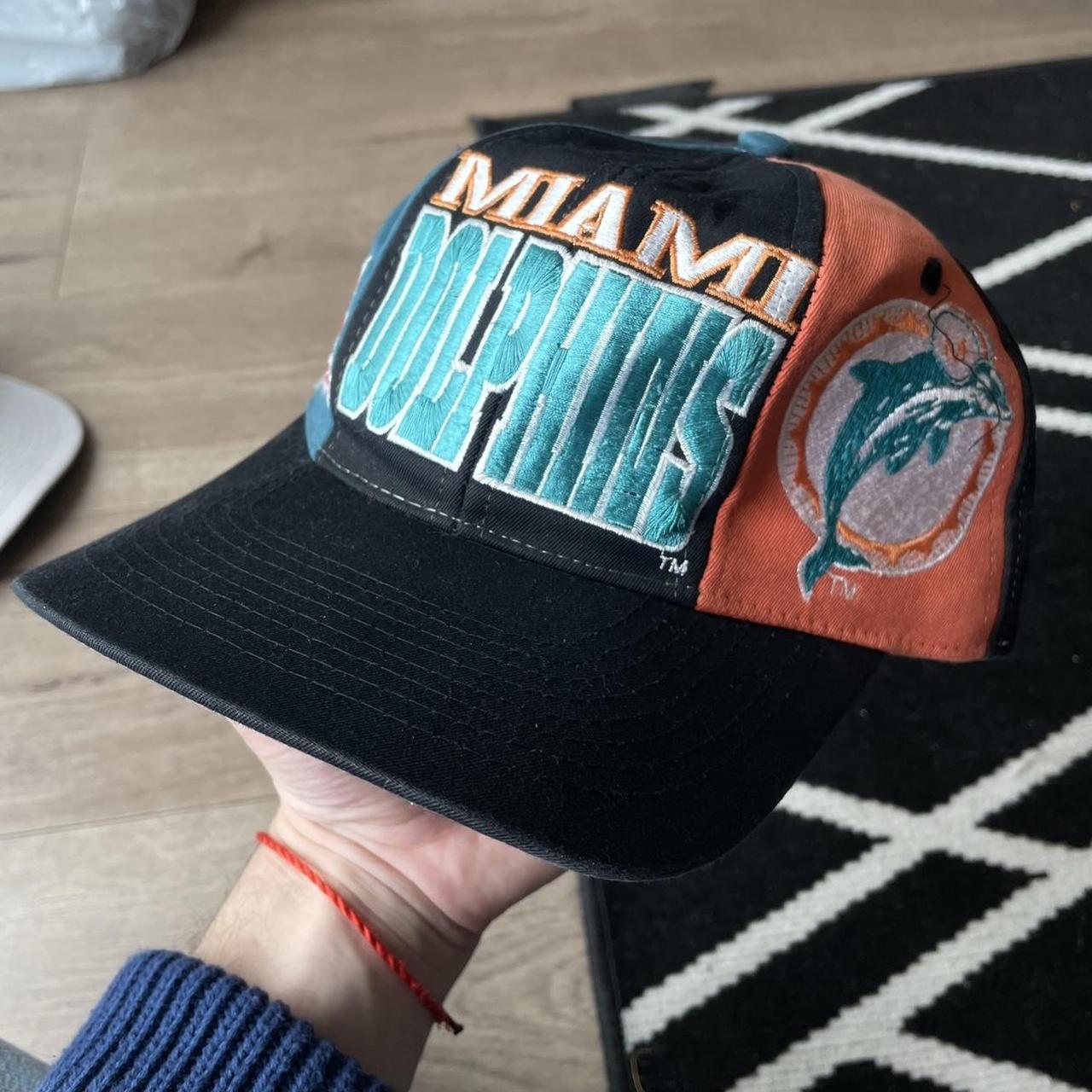 Vintage Drew Pearson Miami Dolphins NFL snapback cap... - Depop