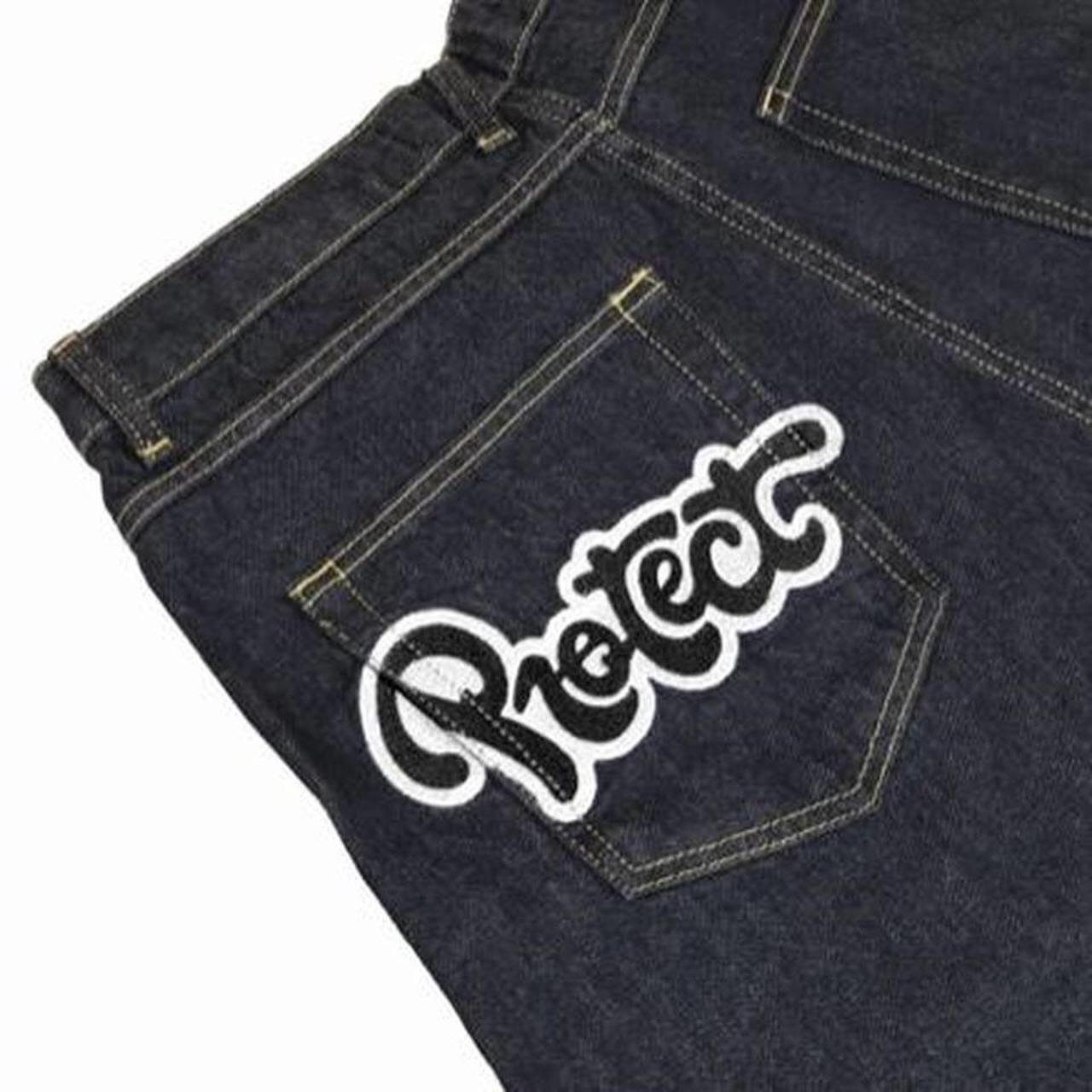 Protect Ldn jeans with white spike print Rare jeans... - Depop