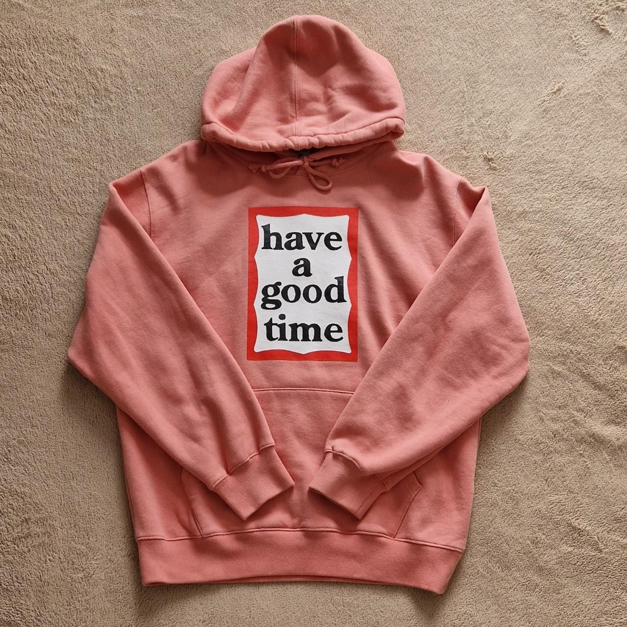 Have A Good Time Hoodie Dusty Pink (L) Brand New... - Depop