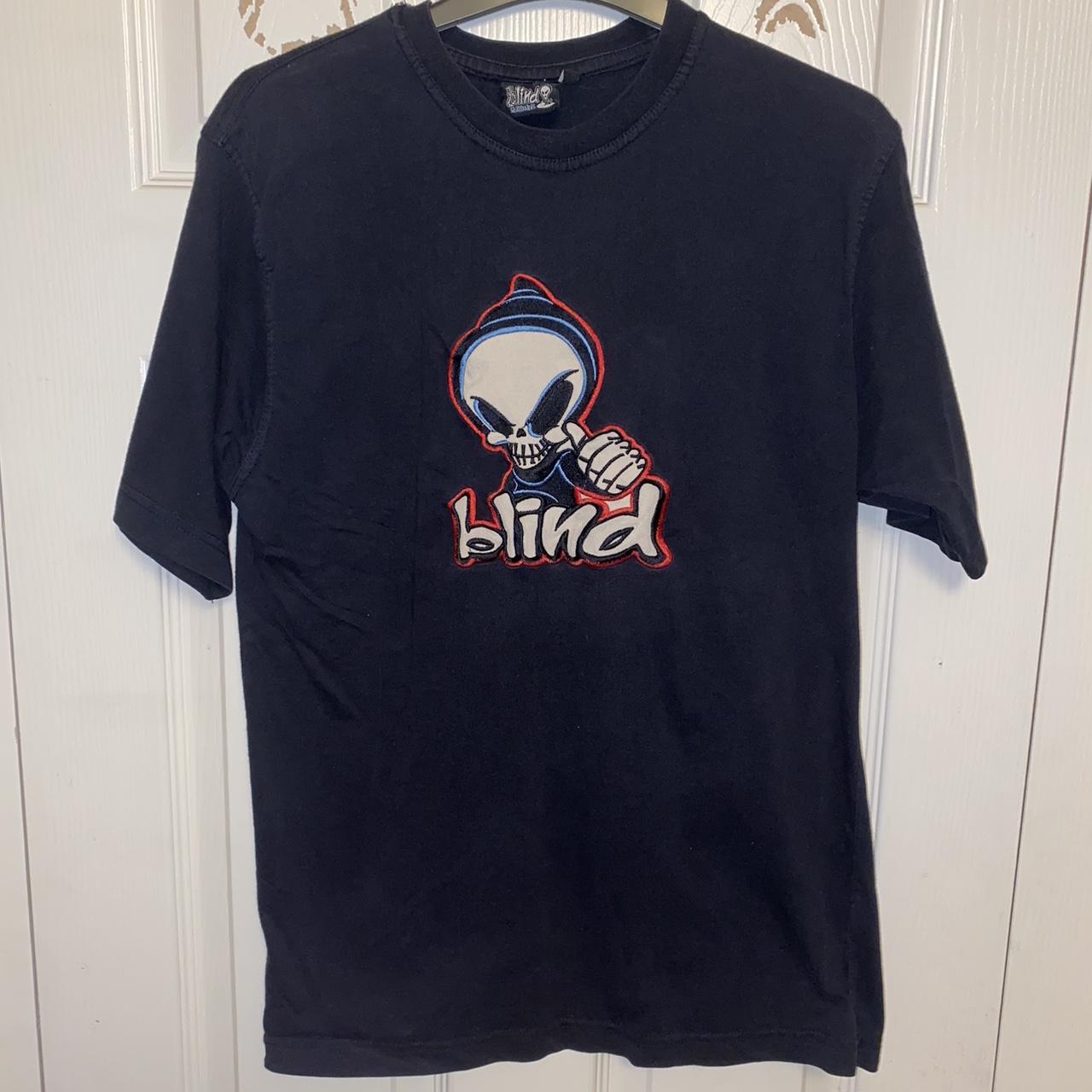 Blind skateboards tee 90s-early 2000s tee, hard to... - Depop