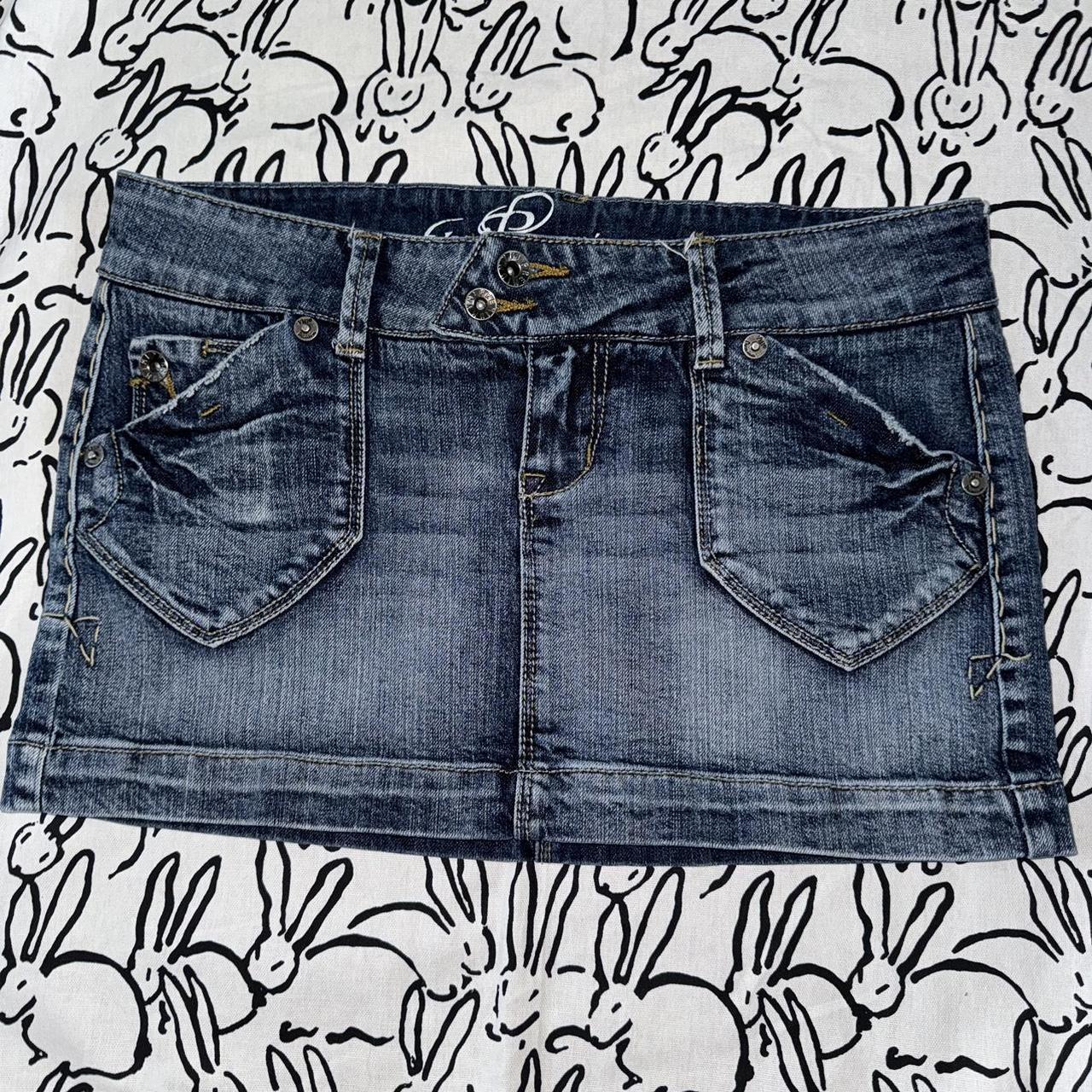 YMI premium micro mini denim skirt with cute pocket... - Depop