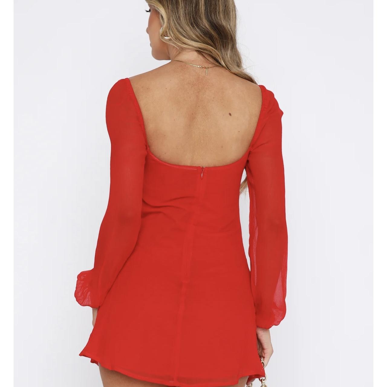 White fox red mini dress -“perfect moment” dress... - Depop