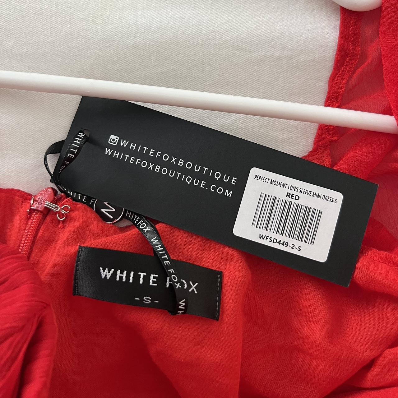 White fox red mini dress -“perfect moment” dress... - Depop