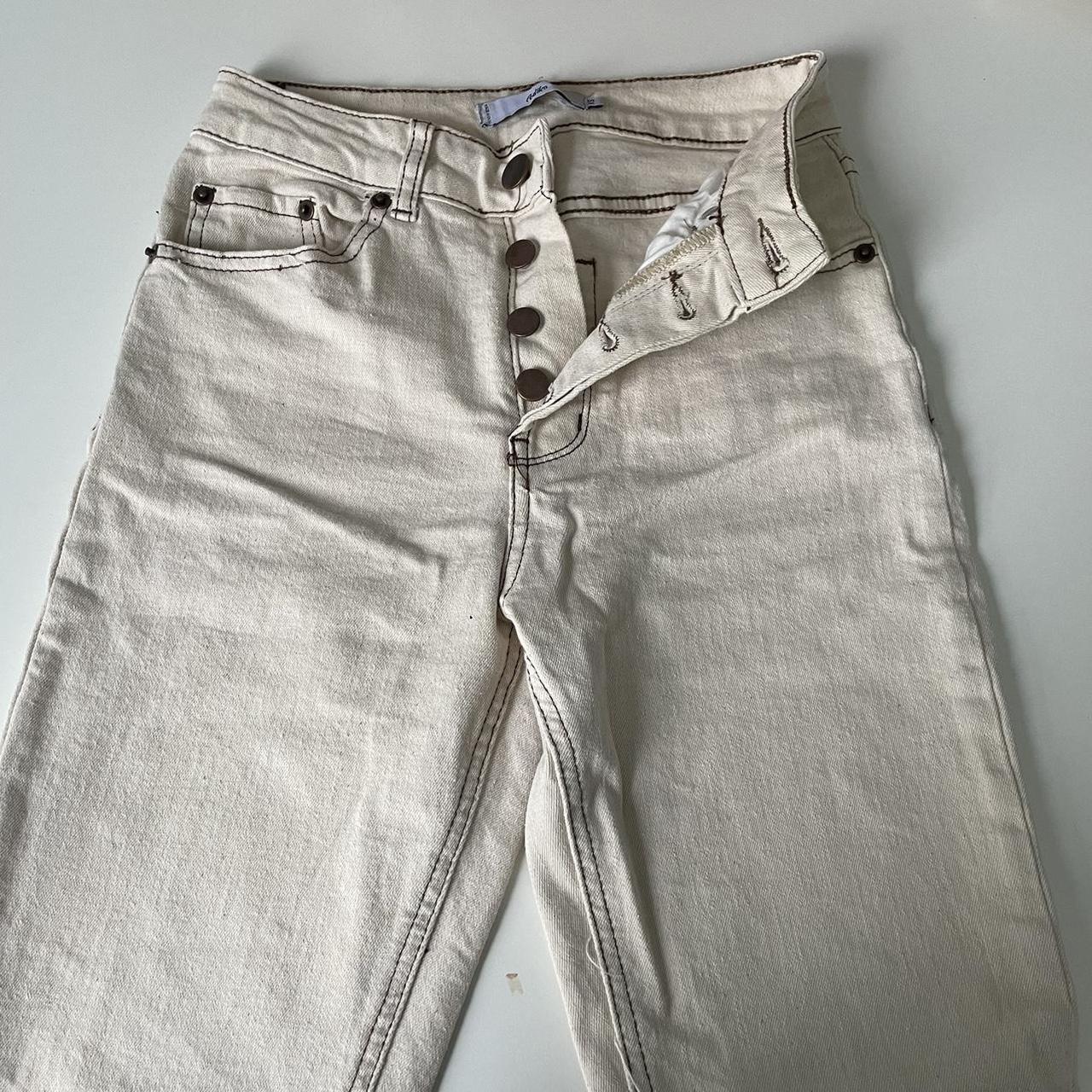 Adika cream high waisted jeans. Size XS (waist 23”... - Depop
