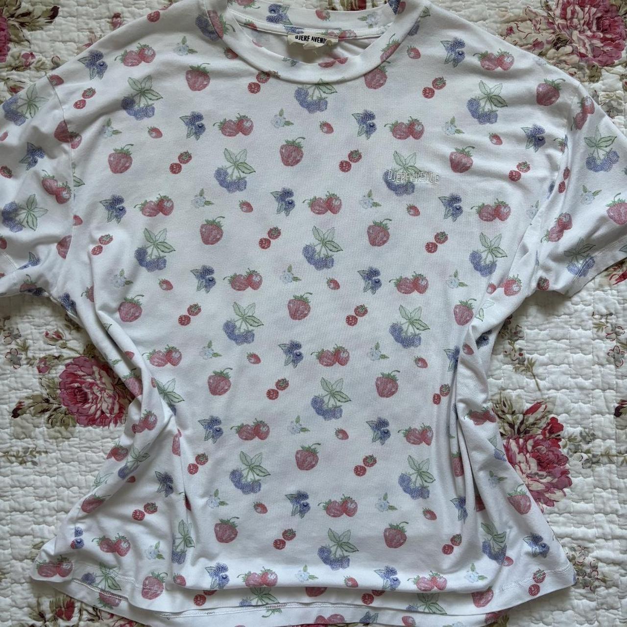 djerf avenue go slow tee in summer berries 🍓🫐 Only... - Depop