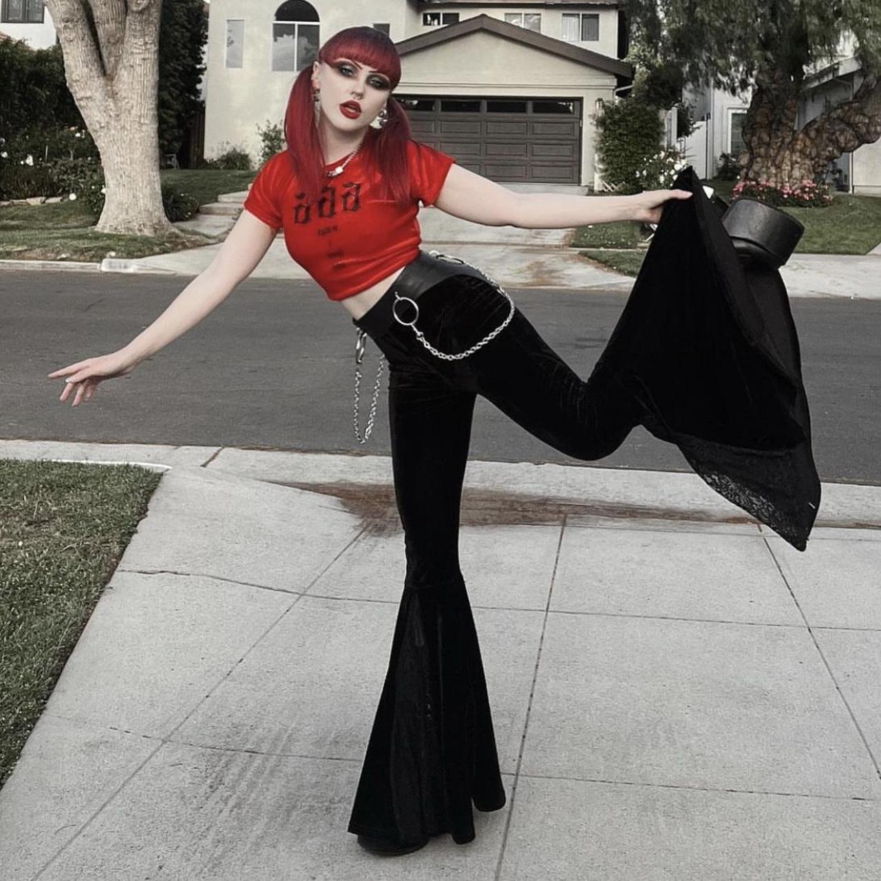 OMIGHTY 666 ways I love you red velvet crop top!... - Depop