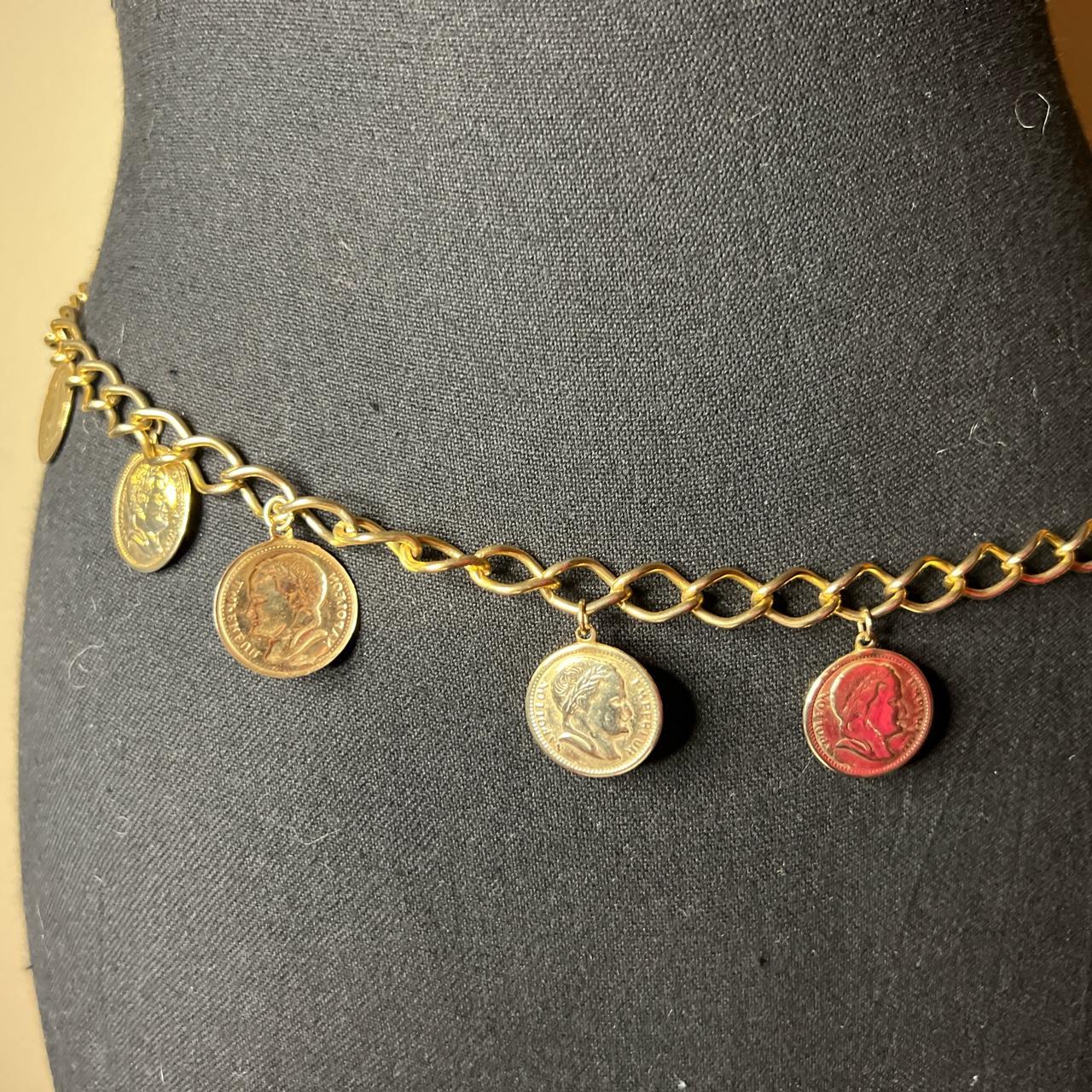 Gold coin chain belt. Has a little bit of weight to... - Depop