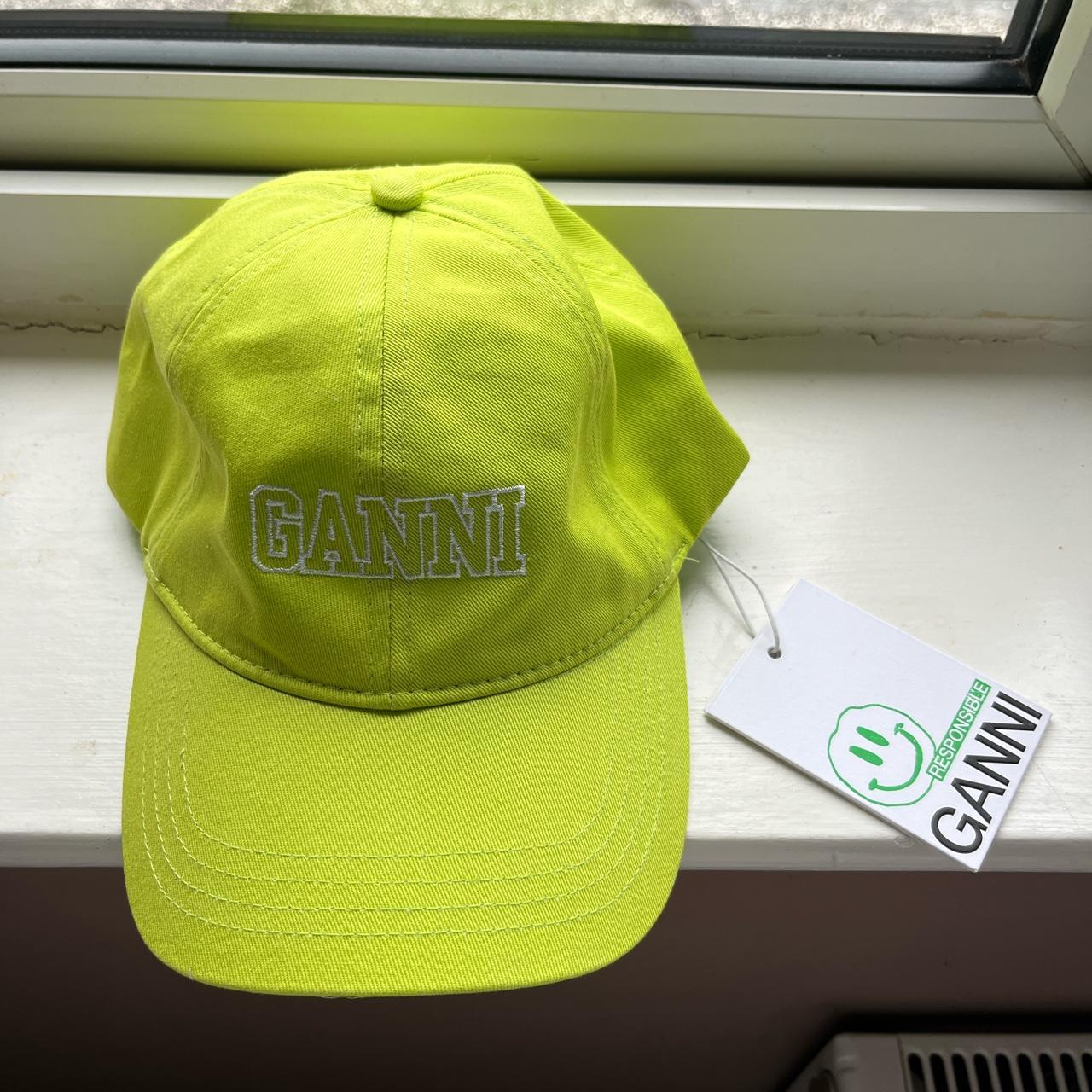 GANNI logo embroidered baseball cap. GANNI hat.... - Depop