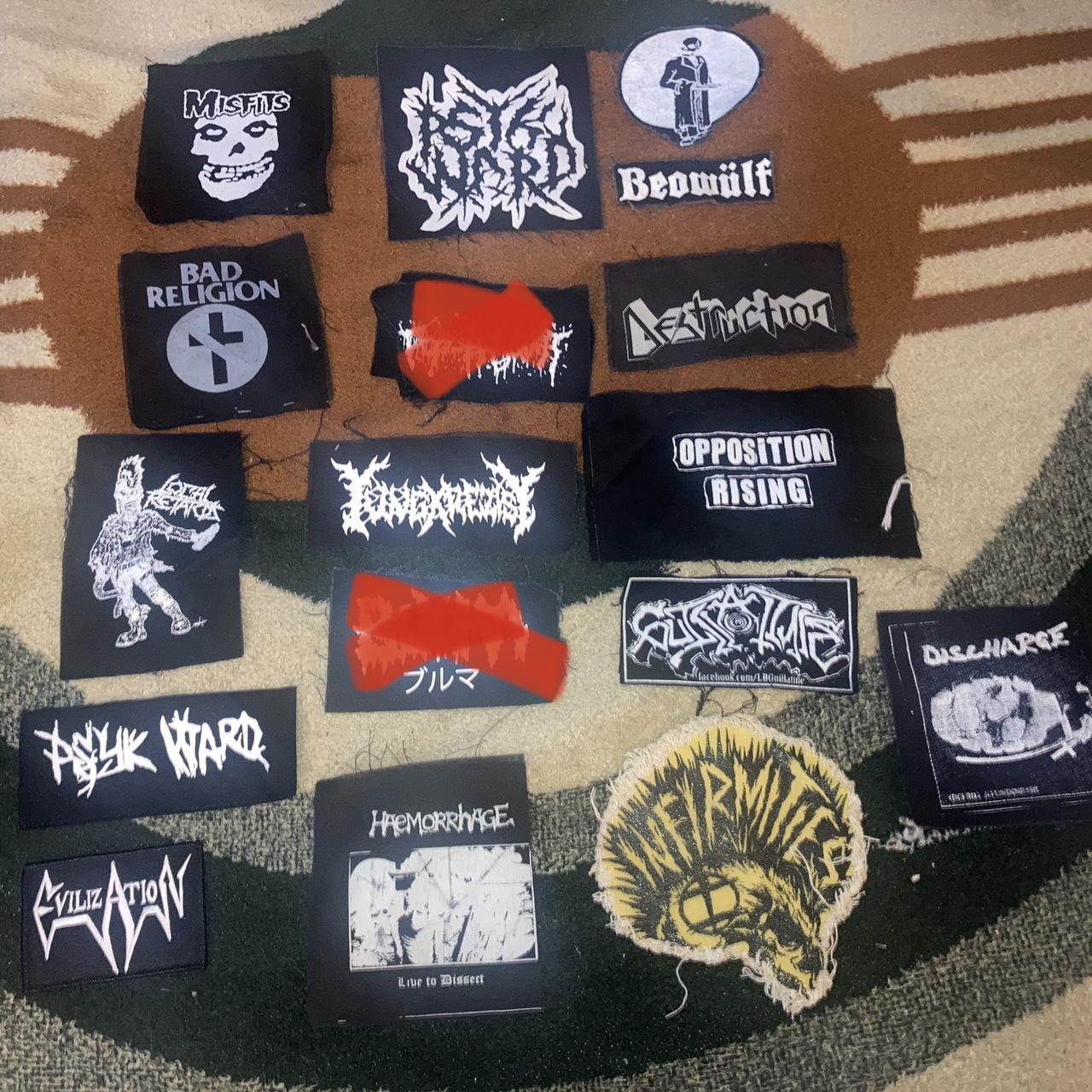 Band patches from different genres of music Dm me... - Depop