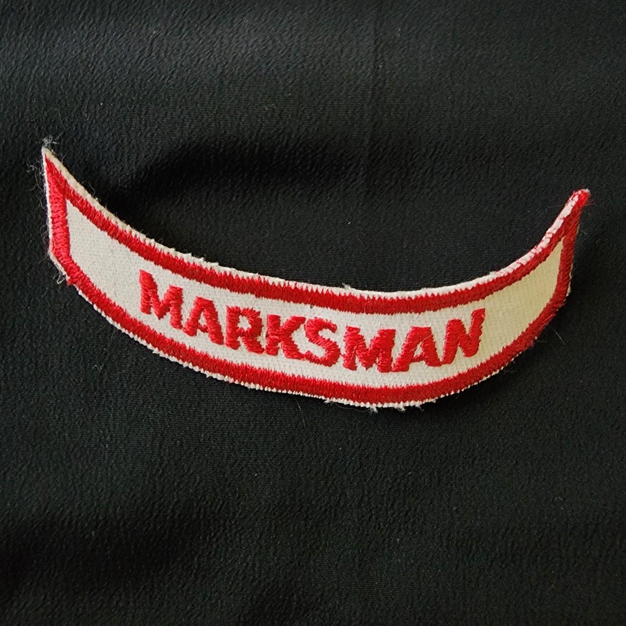 Vintage NRA marksman rocker jacket patch iron on... - Depop