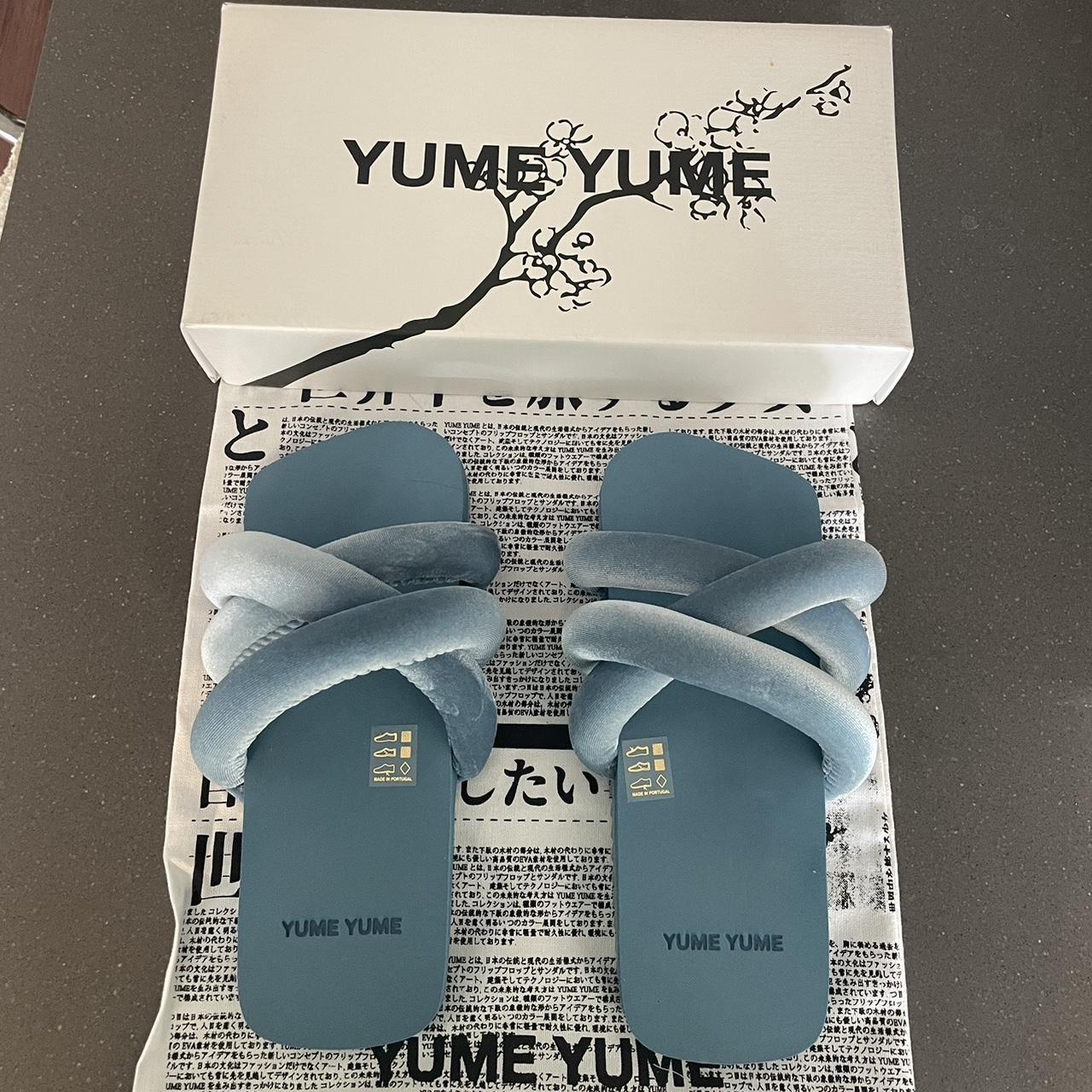 Yume Yume Women's Blue Flipflops | Depop
