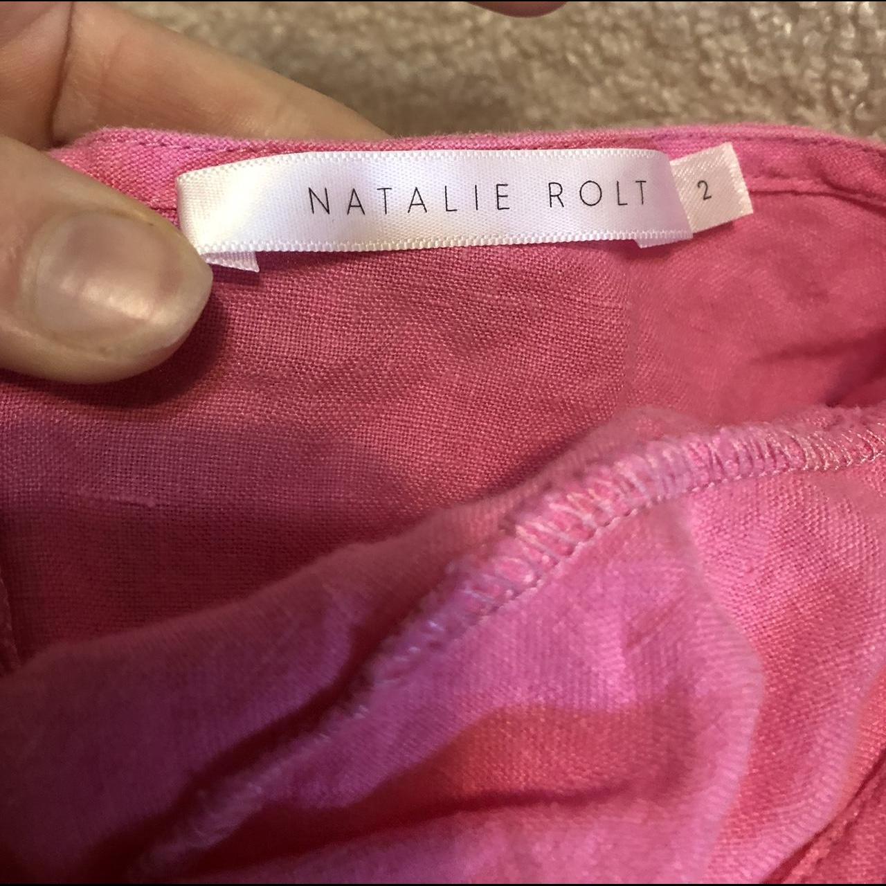 Natalie Rolt pink Kaia linen skirt Selling in size... - Depop