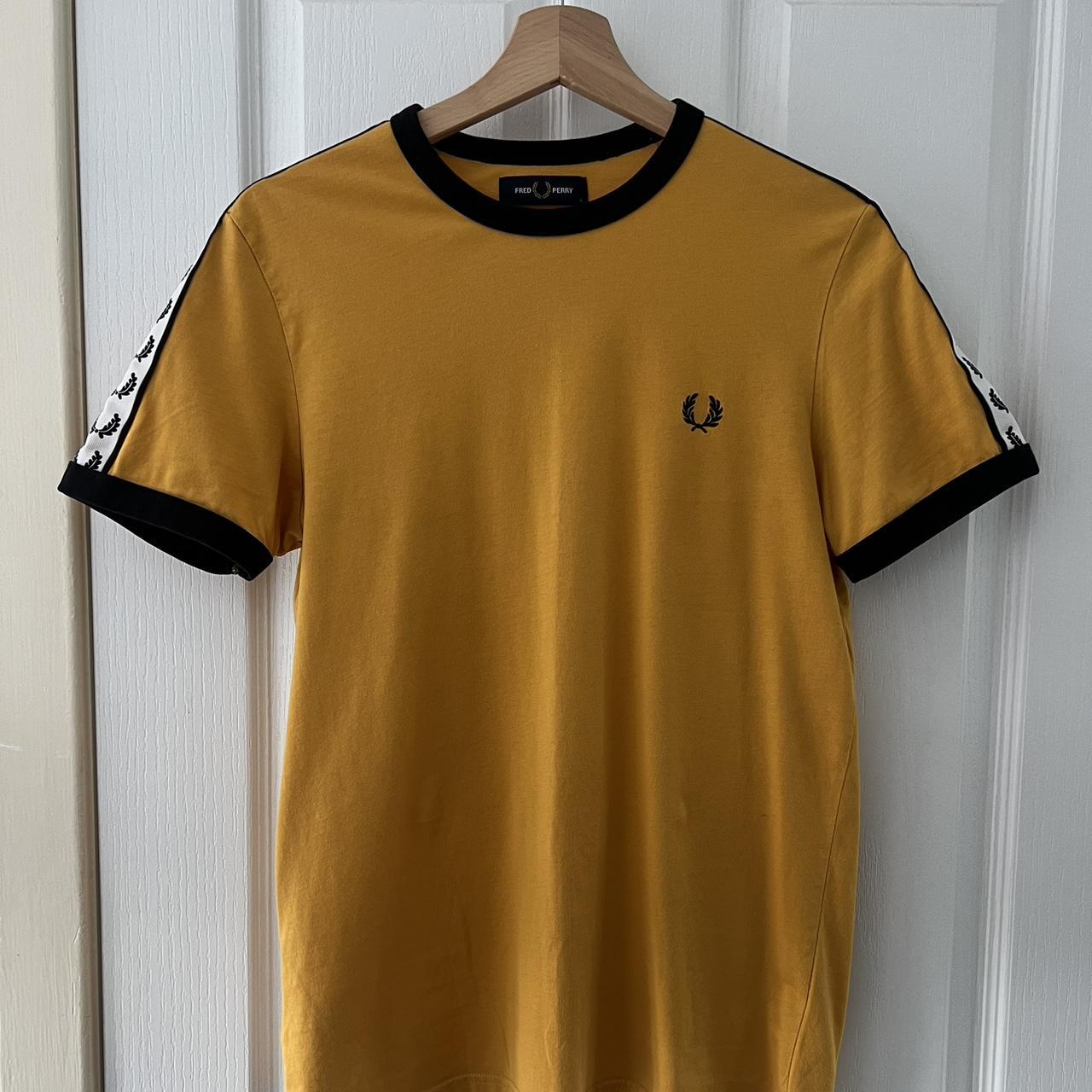 Fred Perry Men's Yellow T-shirt | Depop