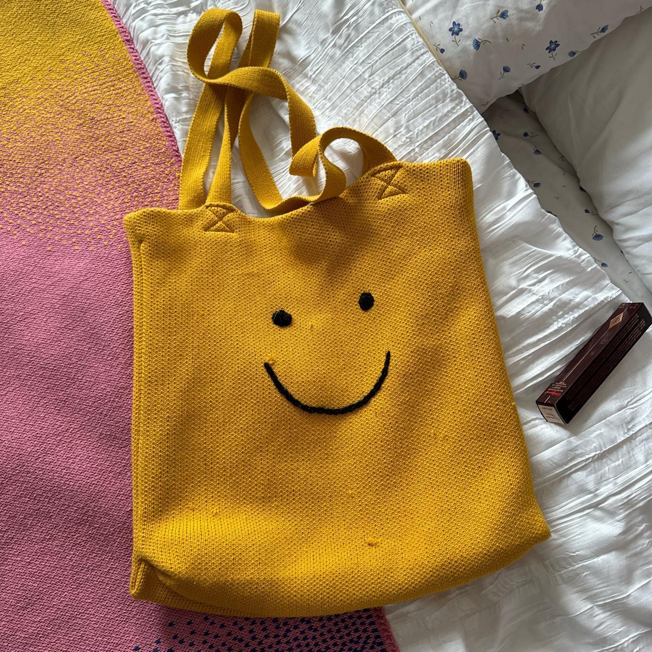 Urban outfitters smiley face icon tote bag crochet - Depop