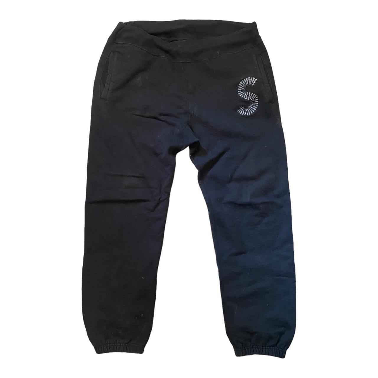 Supreme joggers black S logo - Depop