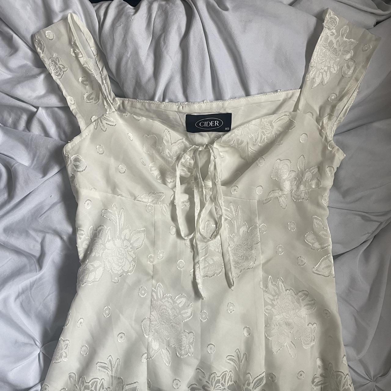 Cider white floral dress Got this for grad and... - Depop