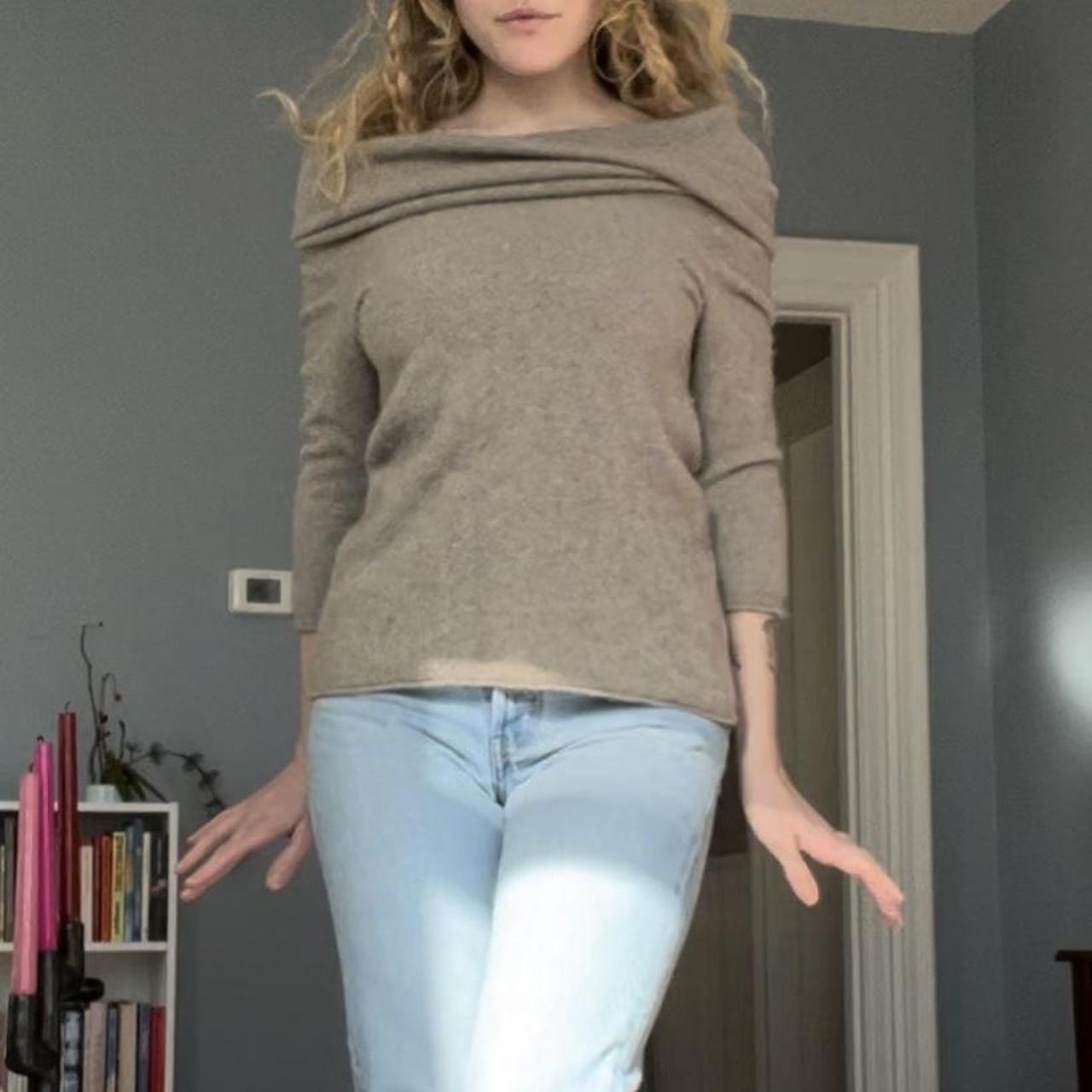 100% Cashmere off the shoulders Cynthia Rowley top.... - Depop