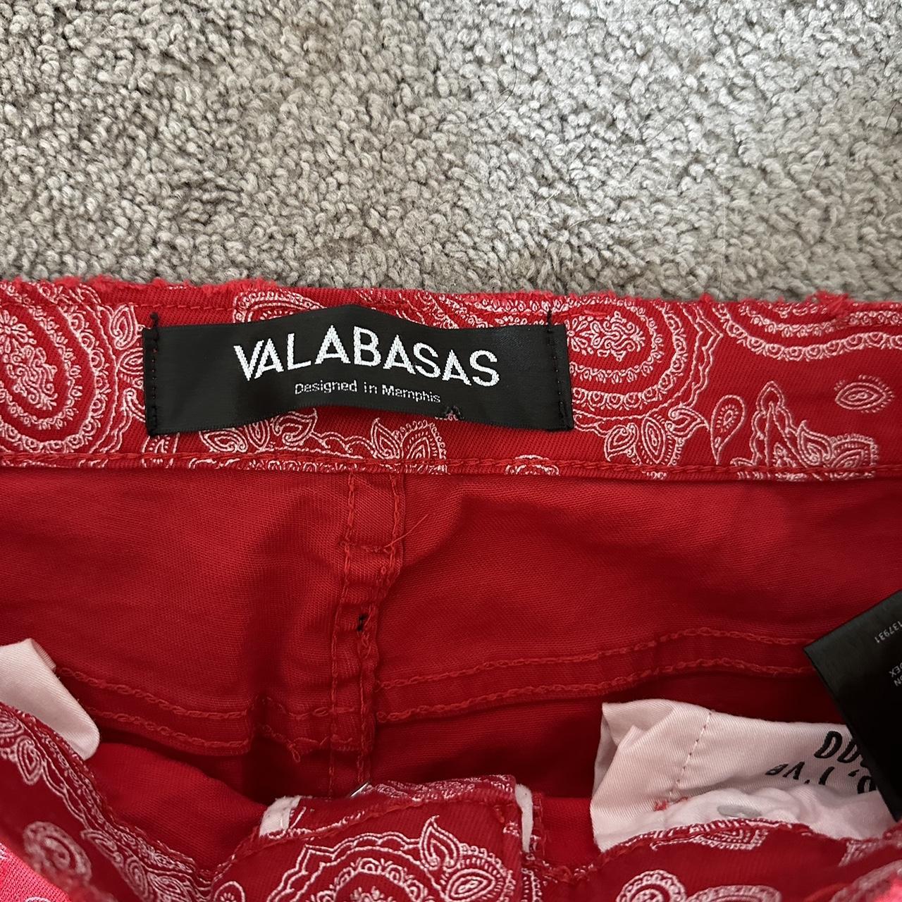 Red Valabasas Paisley Flare Jeans Size 32 Worn twice - Depop