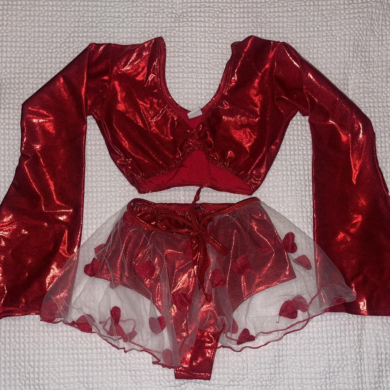 Daisy Daydreamz red heart rave outfit very cute &... - Depop