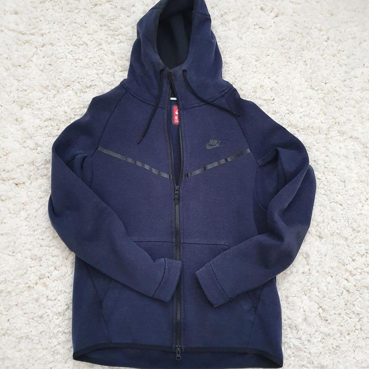 Nike tech navy zip up jacket Size M men’s The zip... - Depop