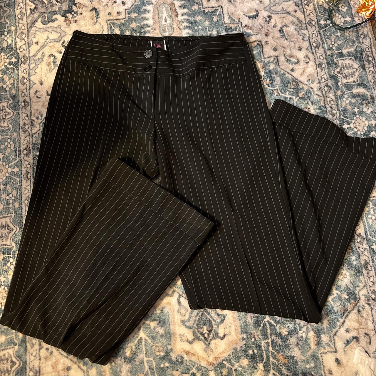 vintage office siren pinstripe low rise pants ... - Depop