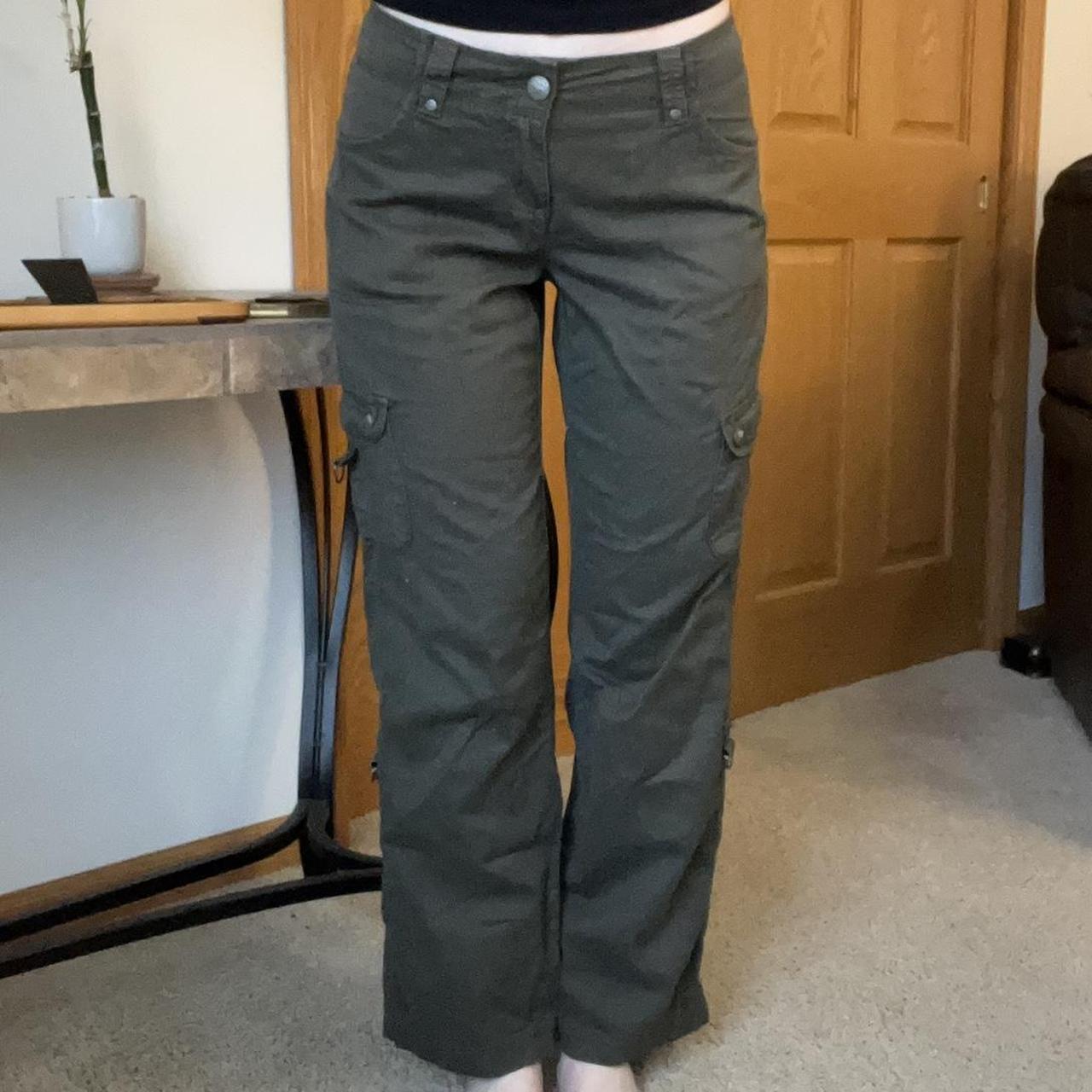 Lee green low rise cargo pants. Size 4 Msg me for... - Depop