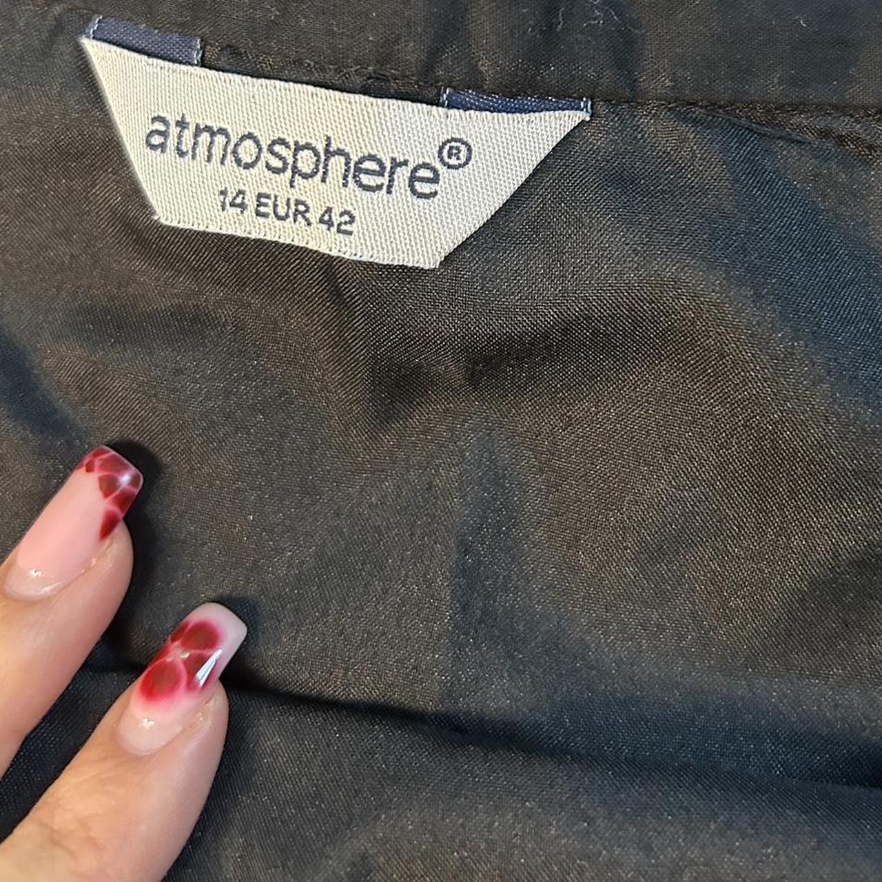 Black and gold embroidered sequin flowy skirt... | Depop