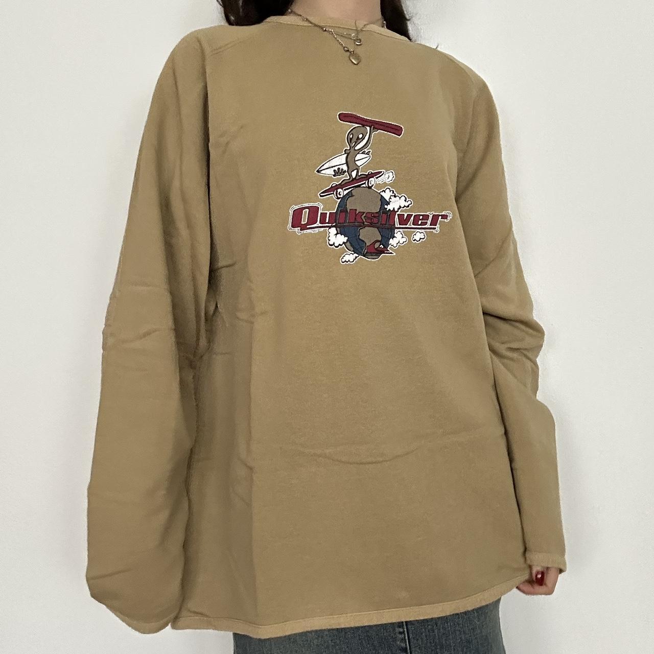 Y2K Vintage Quicksilver Surf Skate Jumper... - Depop