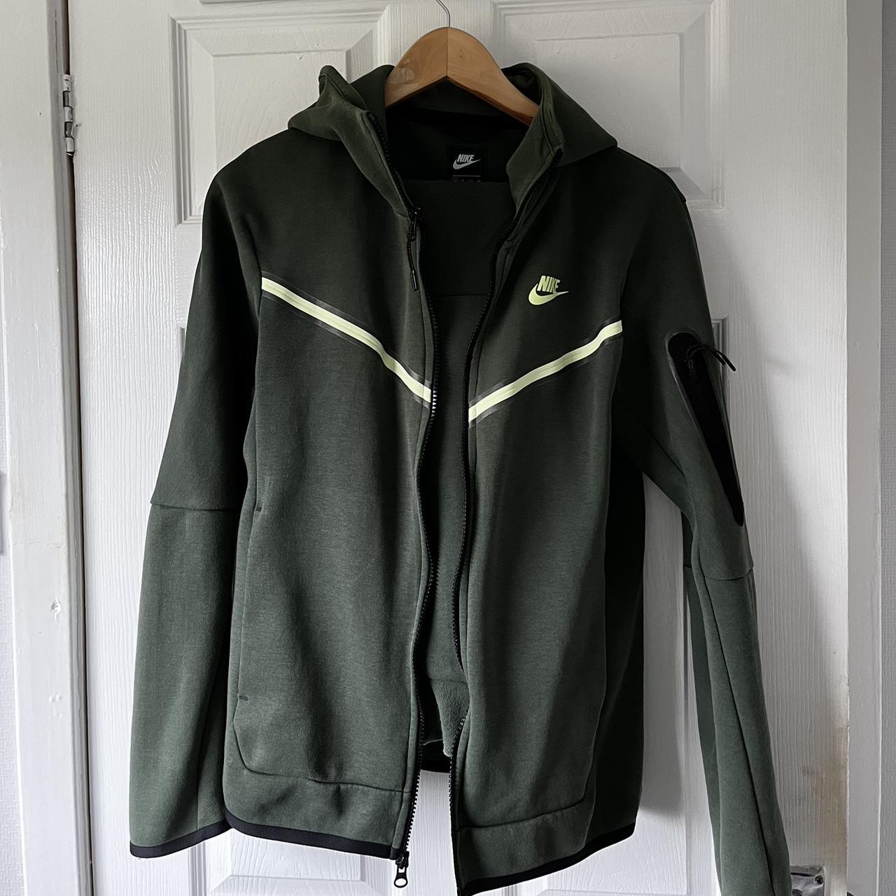 Green Nike tech fleece tracksuit worn couple... - Depop