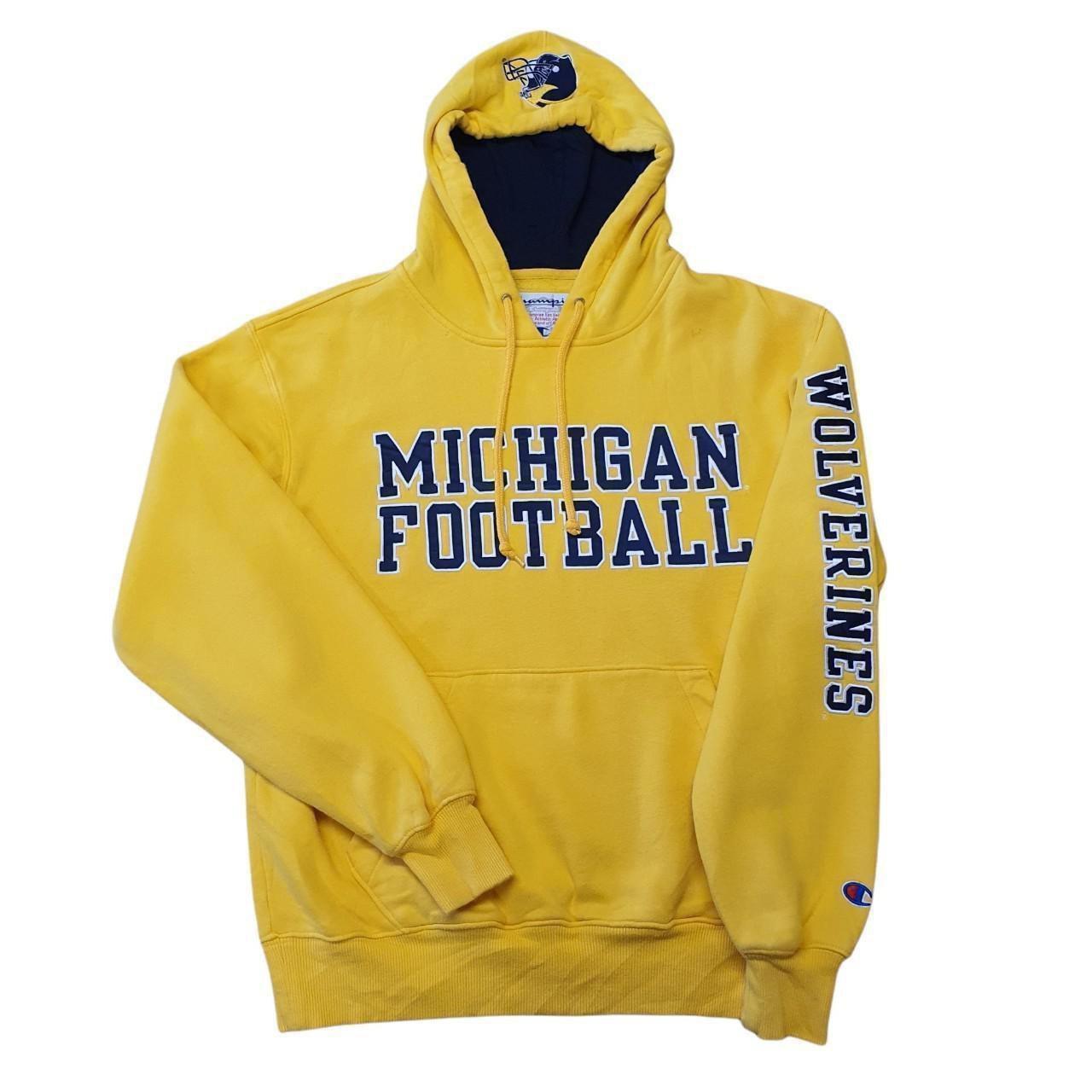 Michigan Wolverines American College Champion Hoodie... - Depop
